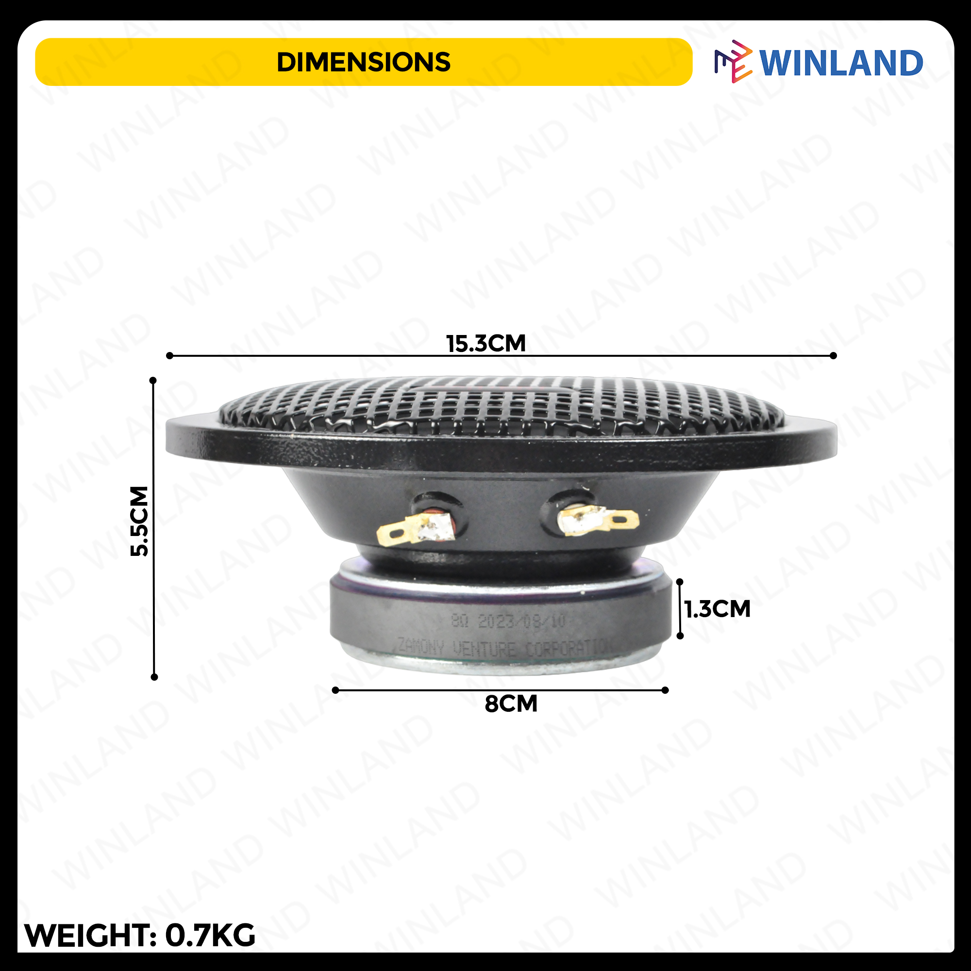 Konzert by Winland 5inchProfessional Hi-Fi Midrange Mid-range Speaker ...