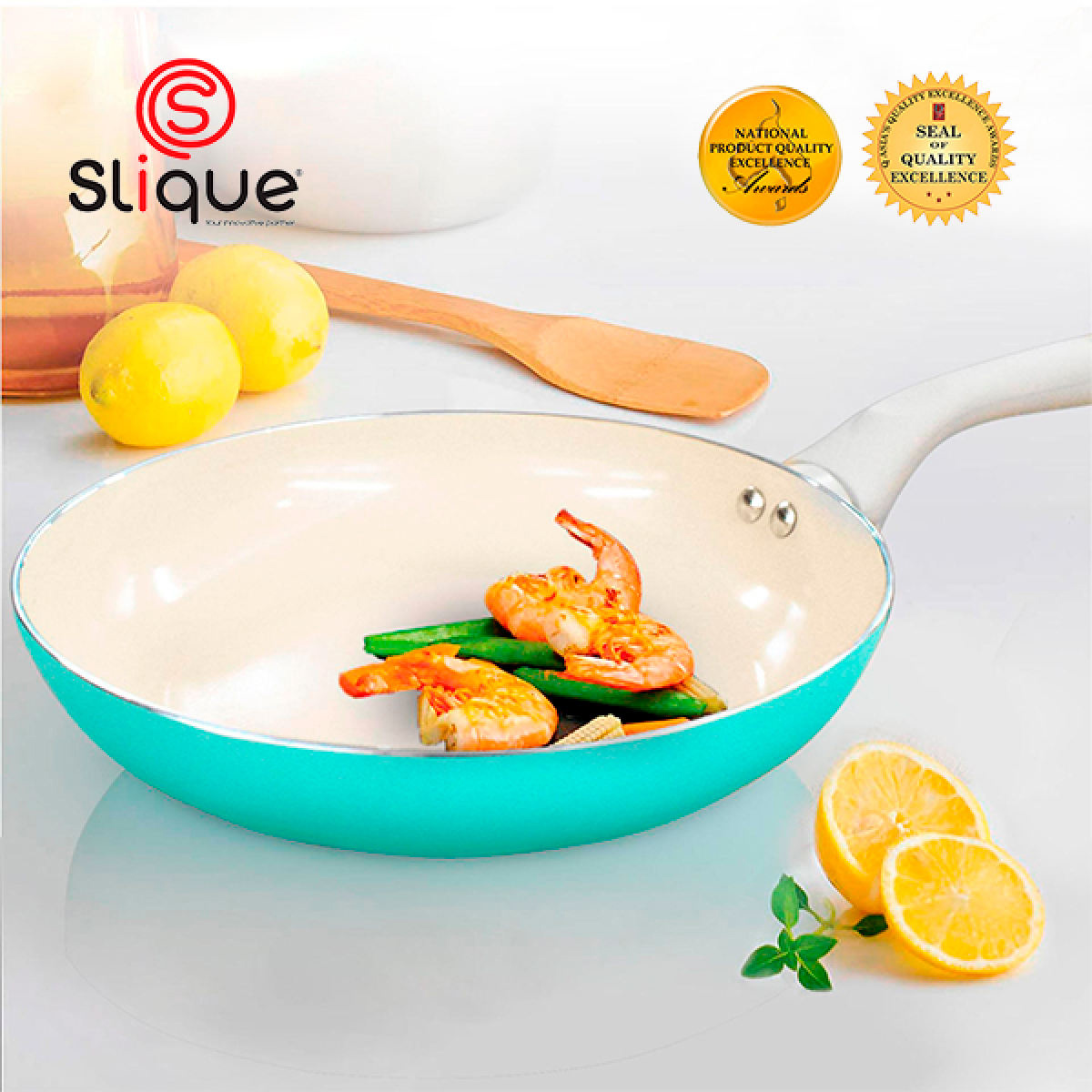 Slique by Winland Ceramic Fry Pan Premium Multi Layer Ceramic Coating ...