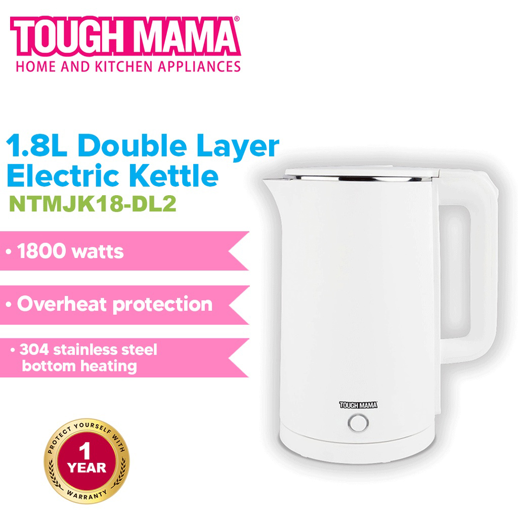 Tough Mama by Winland 1.8L Water Heater / Electric Kettle Double Layer ...