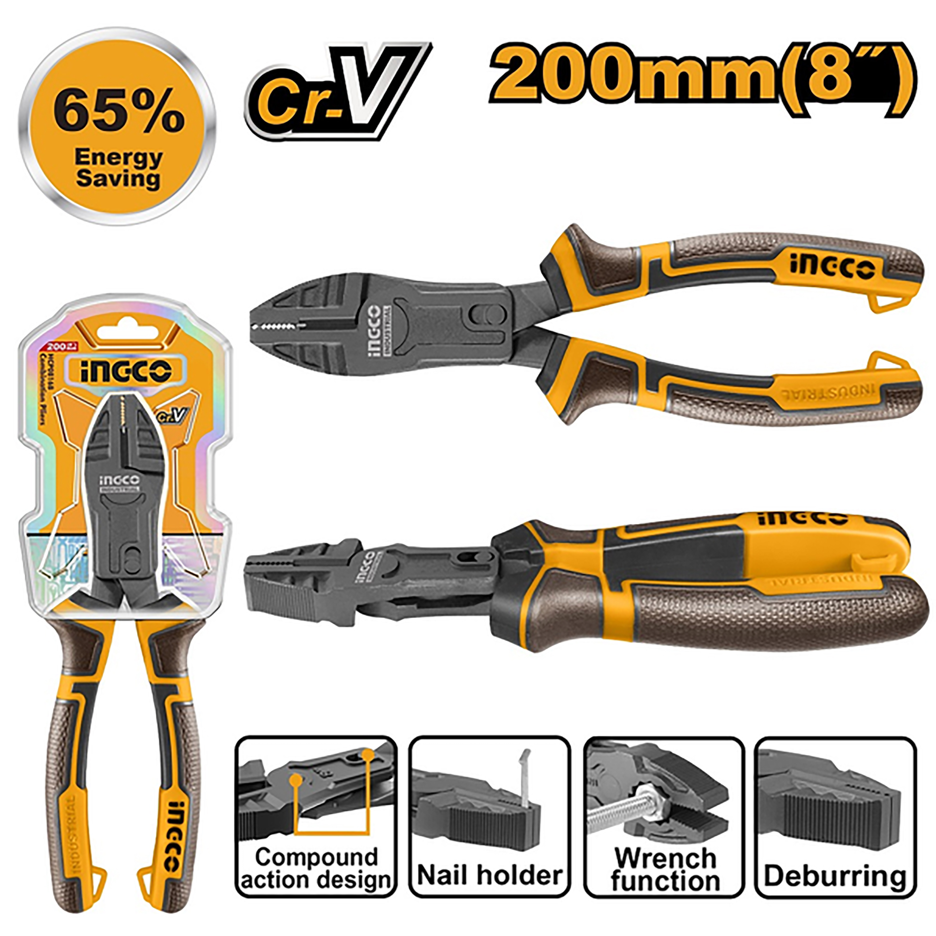 Ingco by Winland 8inch/200mm - 9.5inch/240mm Compound Action ...