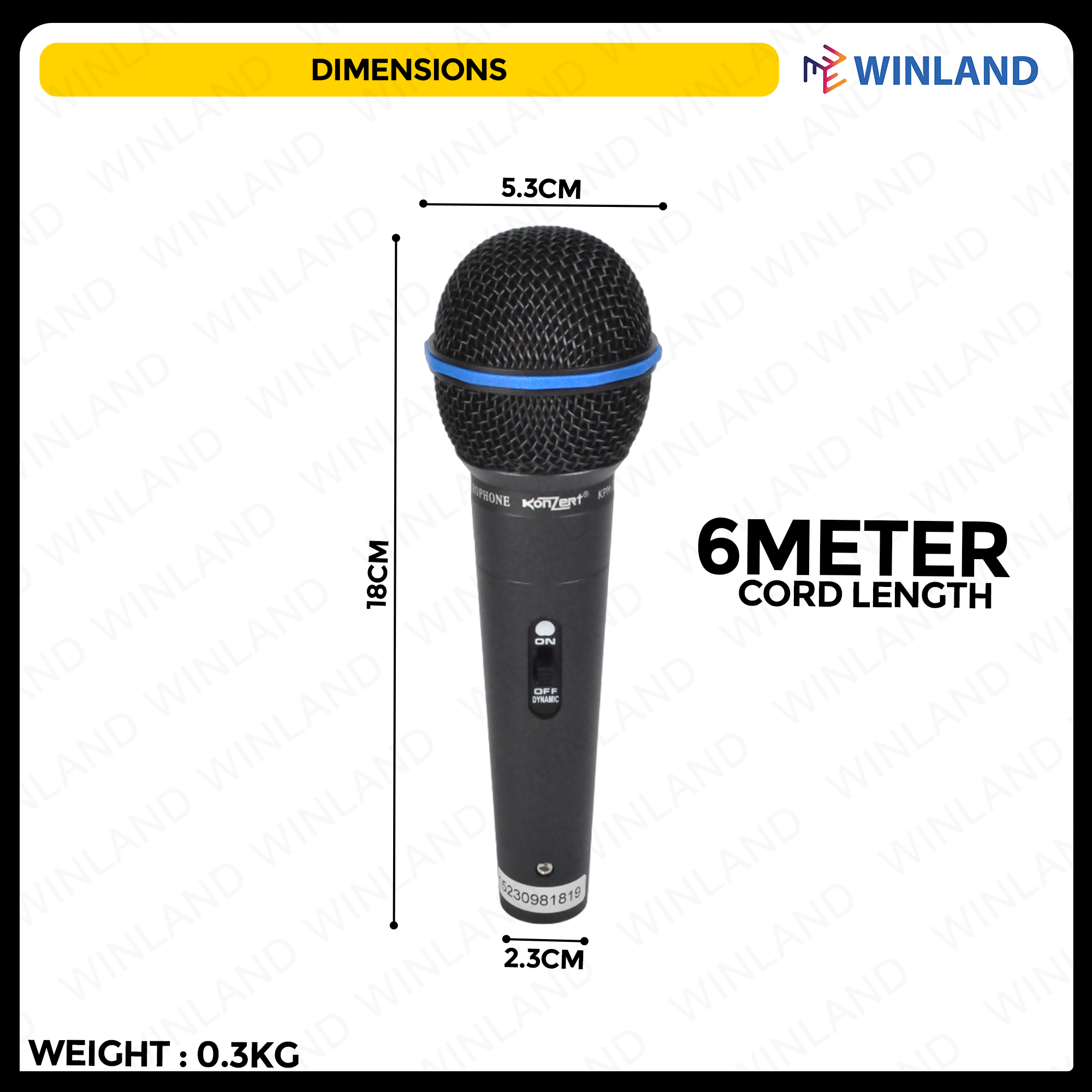 Konzert by Winland KPM-38 Wired Professional Microphone Mic Max Sound ...