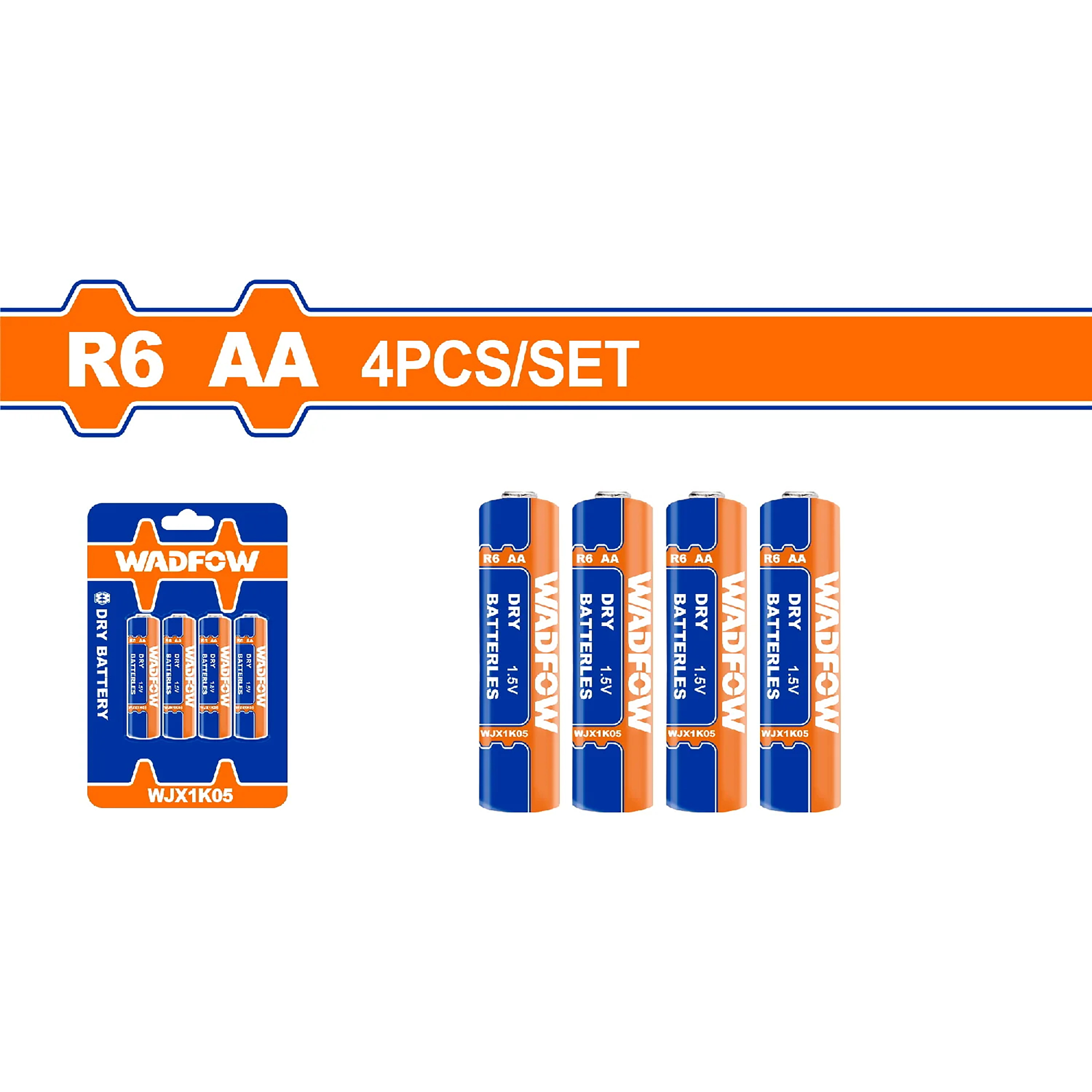 Wadfow by Winland 4pcs set of (AA/R6 & AAA/R03) dry batteries with ...