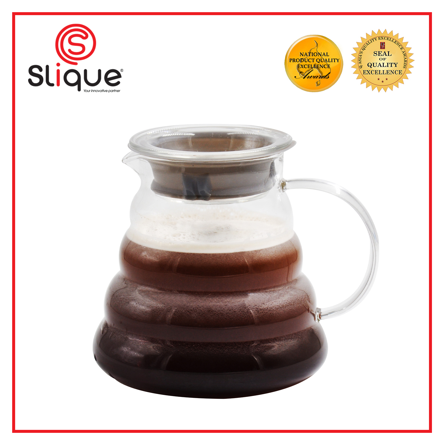 SLIQUE by Winland Premium Borosilicate Glass Coffee Server 500ml 0.5L ...