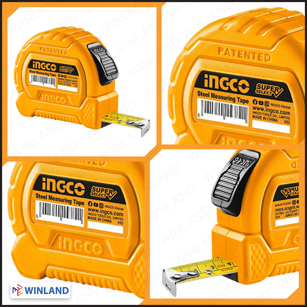 INGCO by Winland Steel Tape Measure Double Button w/ PURE ABS 3m/5m ING-SS | Lazada PH