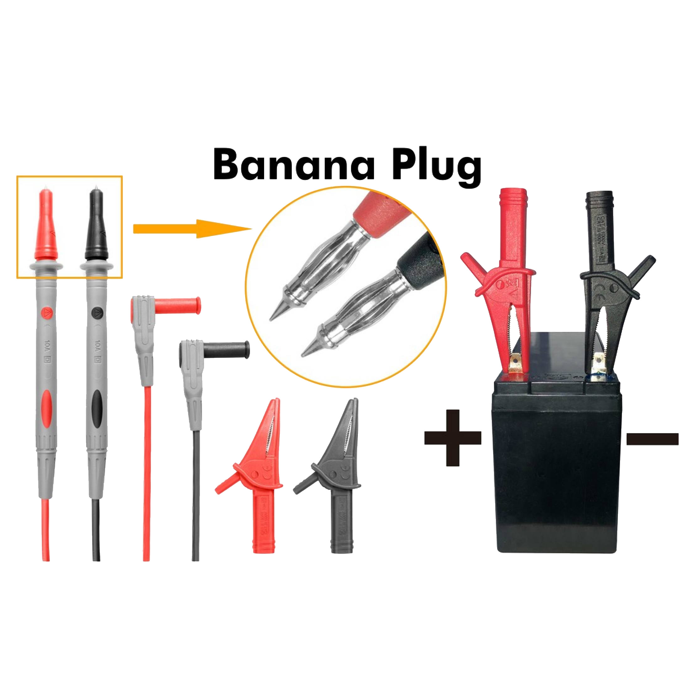 Ingco by Winland Test Line Lead Probe and Alligator Clips Set TL31432 ...