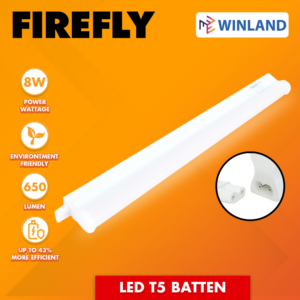 FIREFLY by Winland Basic Series LED T5 Batten ( 8W / 165-250V ) Warm ...