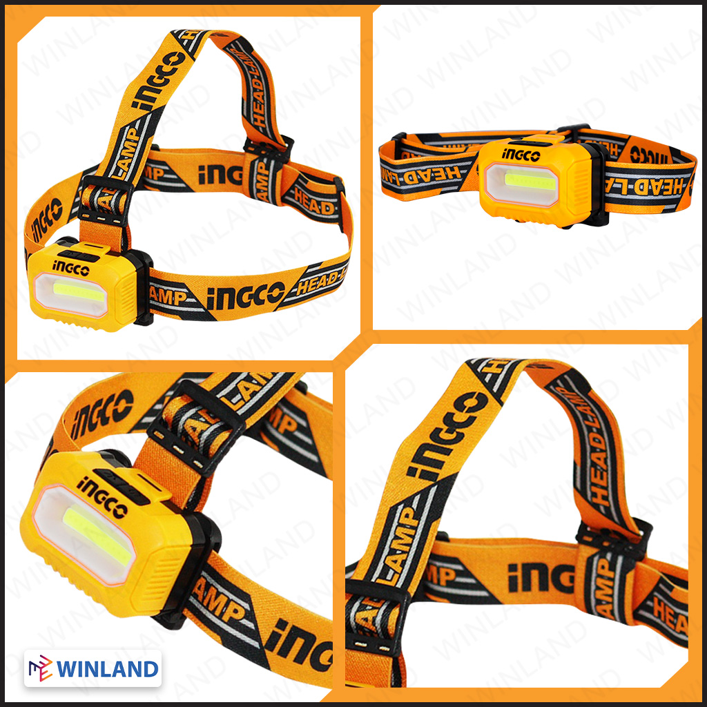Ingco by Winland Head Lamp w/o 3pcs AAA Battery & IPX4 Raining ...