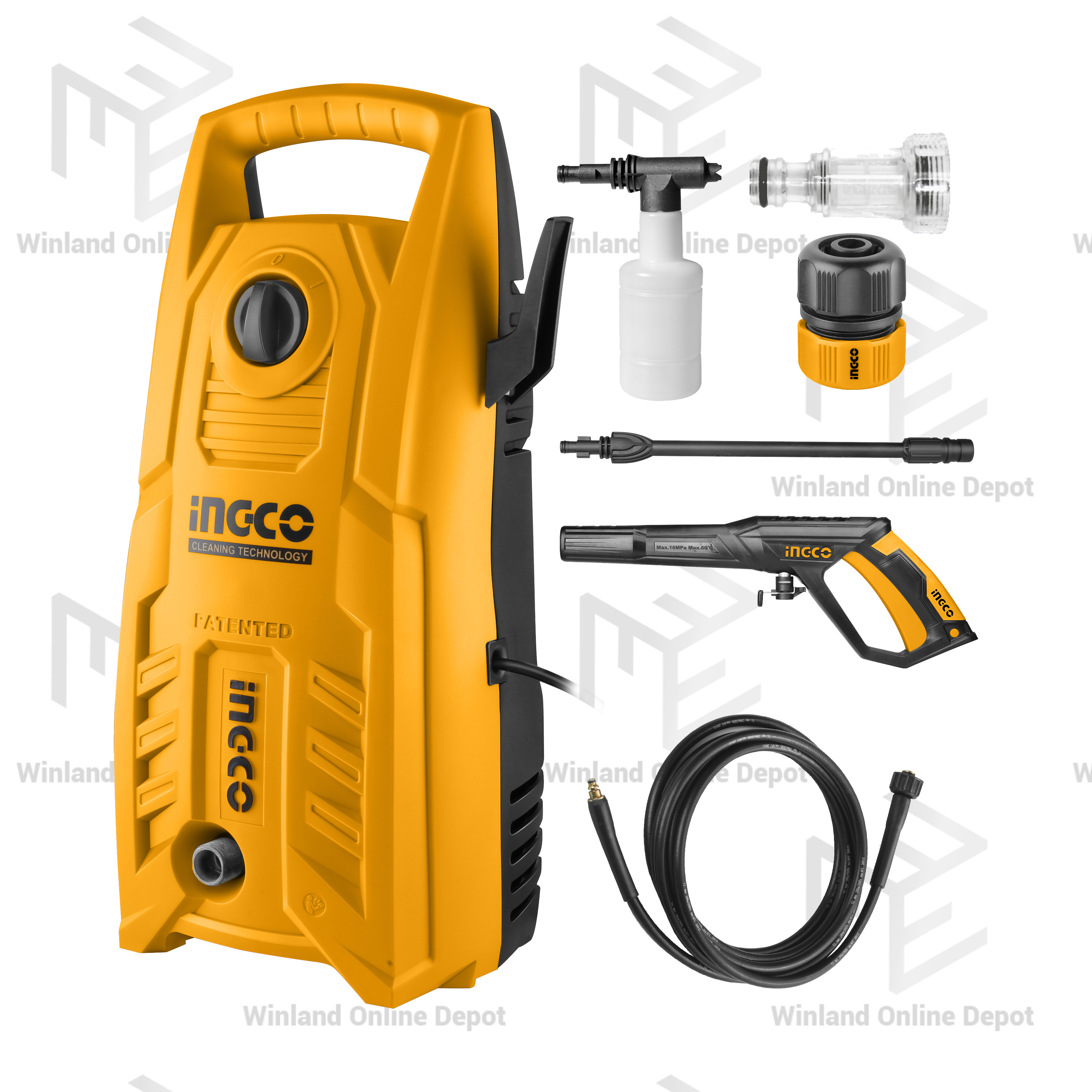 Ingco by Winland High Pressure Washer 1400W HPWR14008P ING-PT | Lazada PH