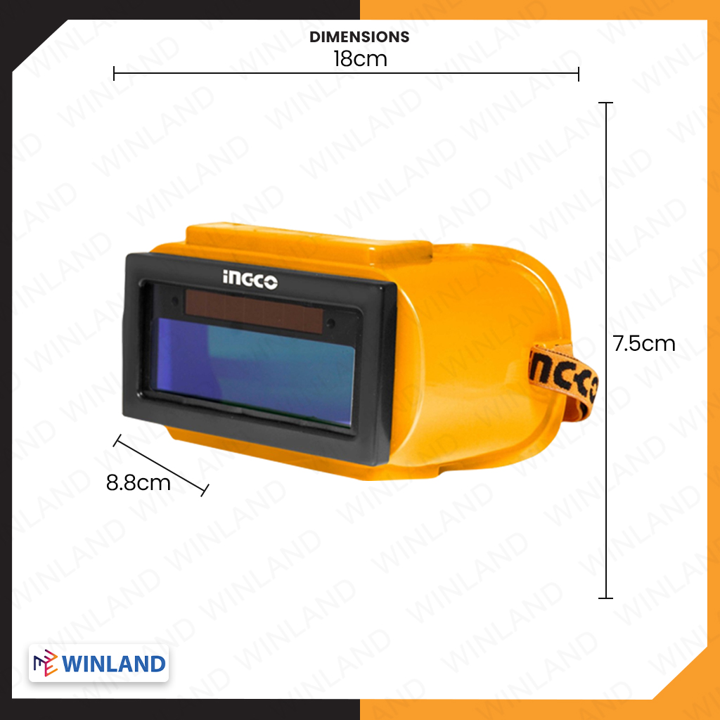 Ingco by Winland Auto Darken Mask Weld Welding Goggles AHM112 ING-HT ...