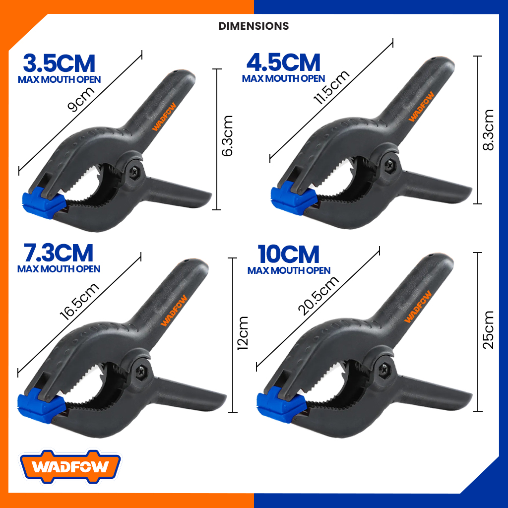 Wadfow by Winland Spring Clamp 3" / 4" / 6" / 9" for Woodwork DIY ...