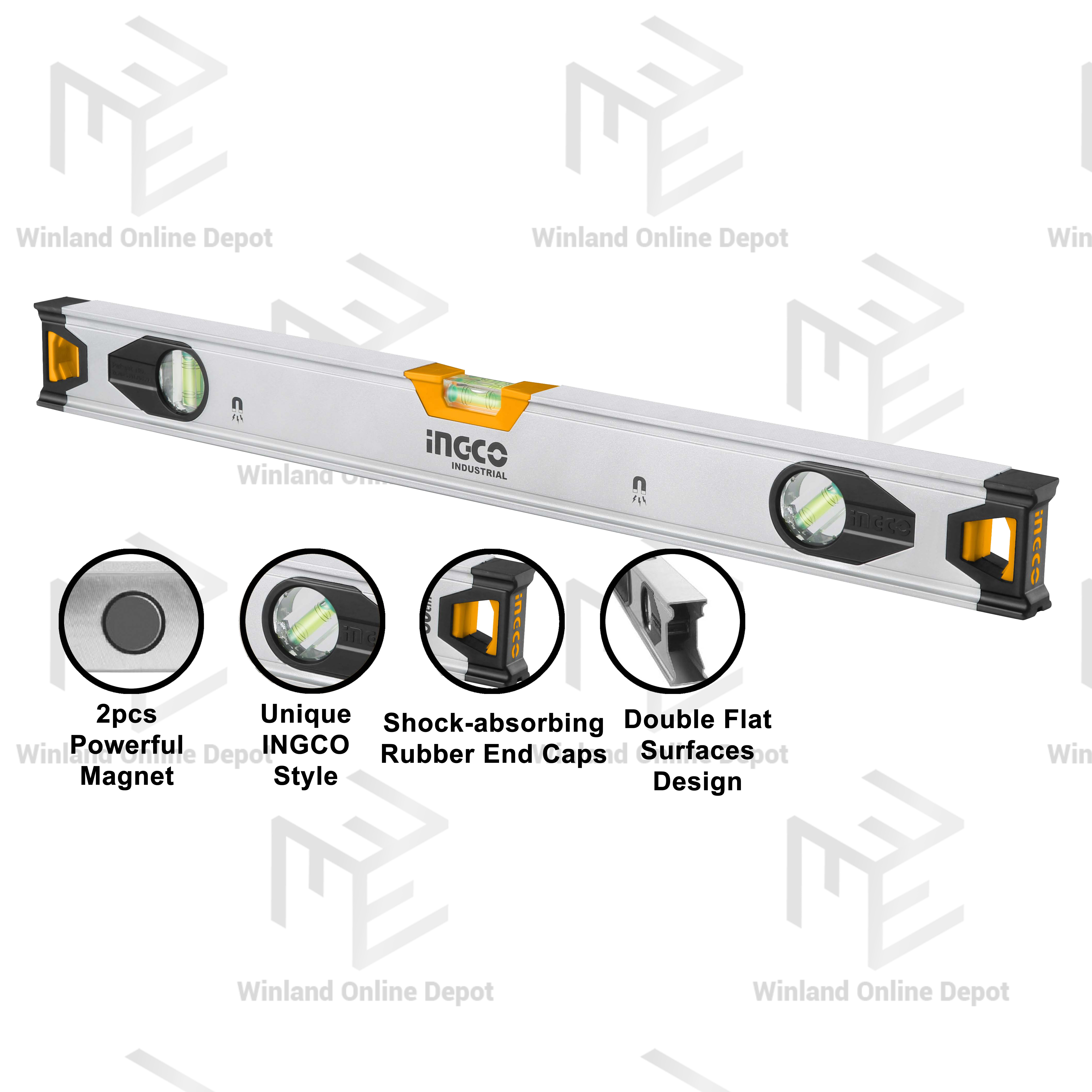 Ingco by Winland Magnet Spirit Bar Level w/ Powerful Magnet 30cm ...