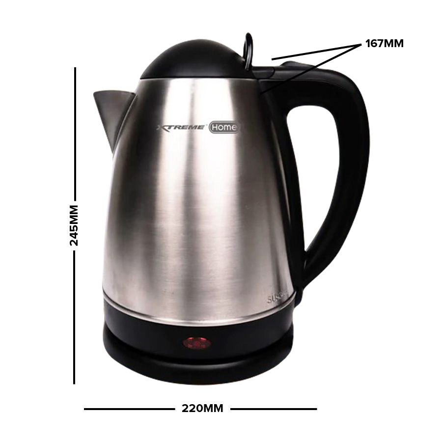 Xtreme Home by Winland 1.8Liters Stainless Steel Cordless Electric ...