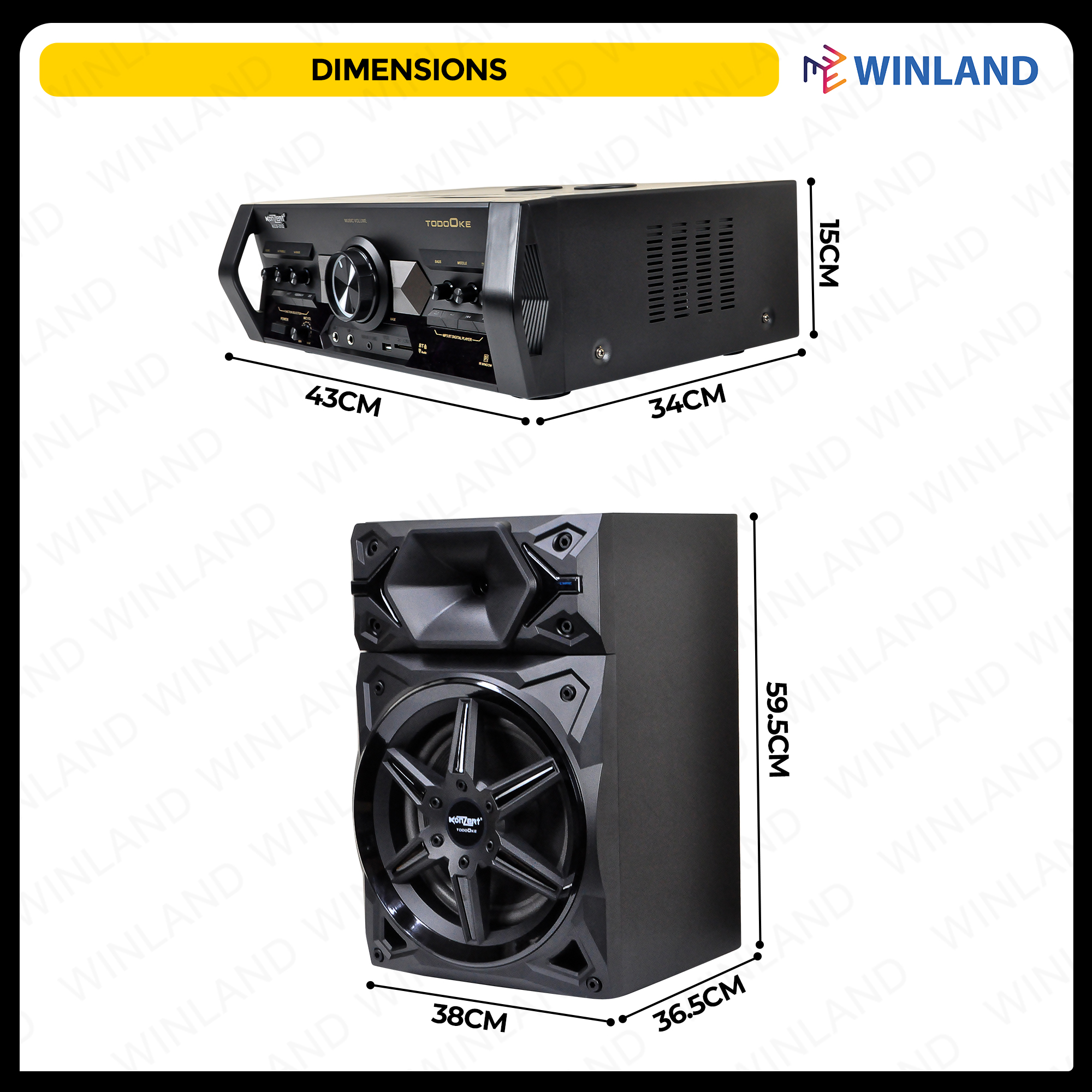 Konzert by Winland Micro Component TodoOke Speaker System with USB/SD ...