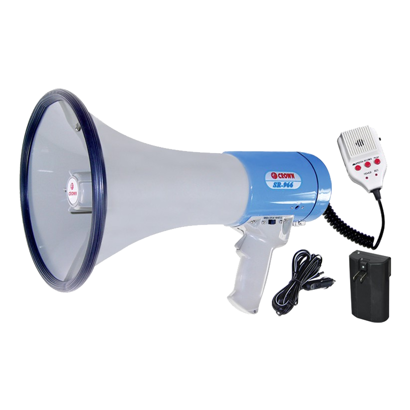Crown by Winland Rechargeable Powerful Handy Megaphone 30W with Voice ...