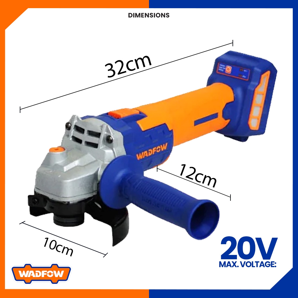 Wadfow by Winland 20V Brushless Motor Lithium-Ion Cordless Angle ...