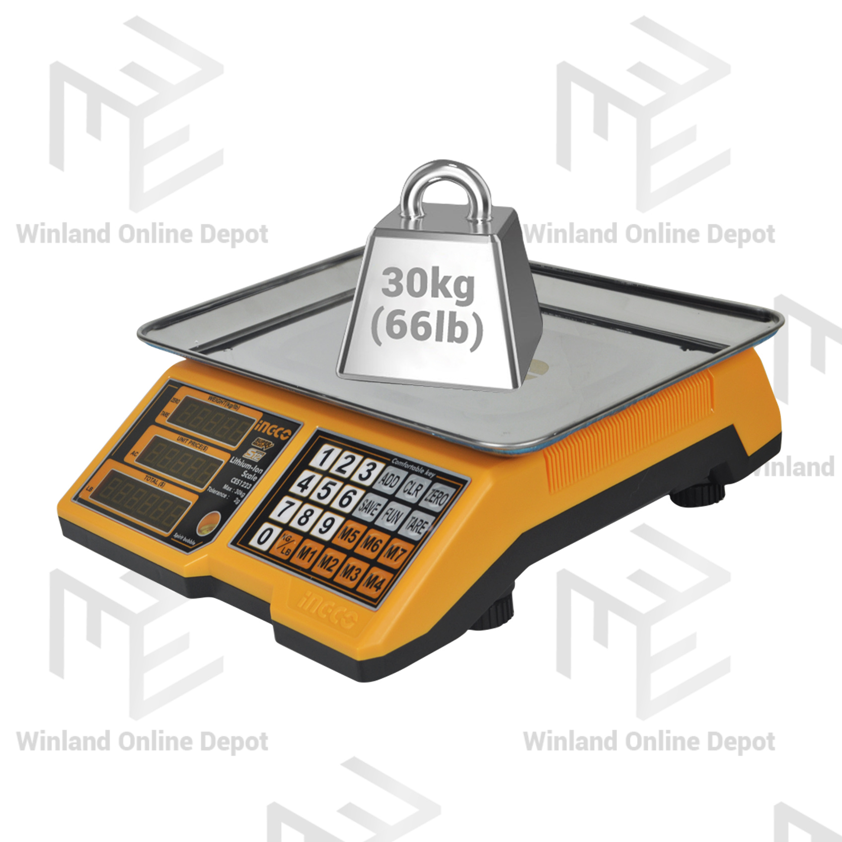 INGCO by Winland Lithium-Ion Cordless Rechargeable Digital Weighing ...