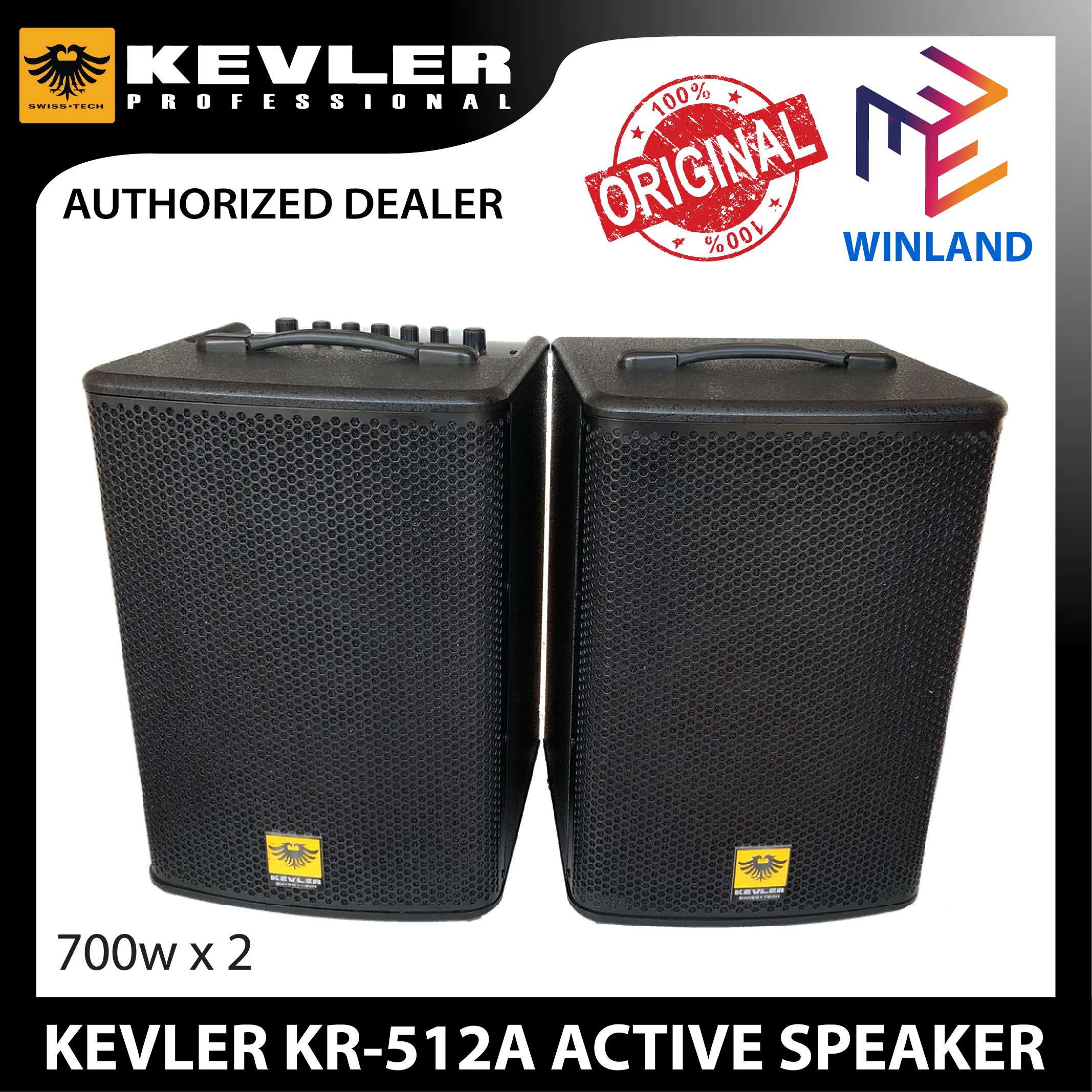 Kevler by Winland 12" Active Portable Speaker System 700watts KR-512A Kevler Speaker | Lazada PH