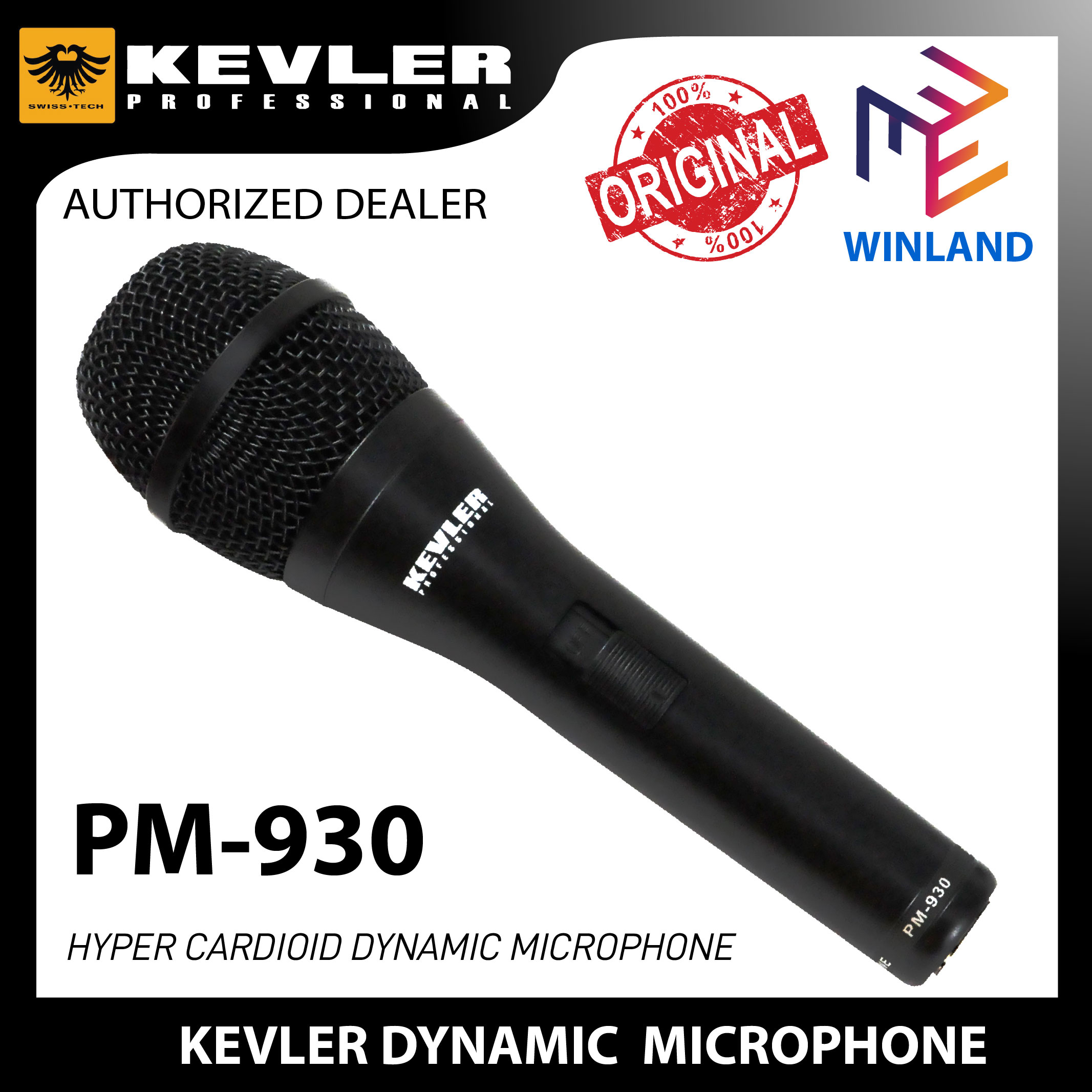 Kevler by Winland Hyper Cardioid Dynamic Microphone Mic PM-930 PM 930 PM930 * WINLAND * | Lazada PH