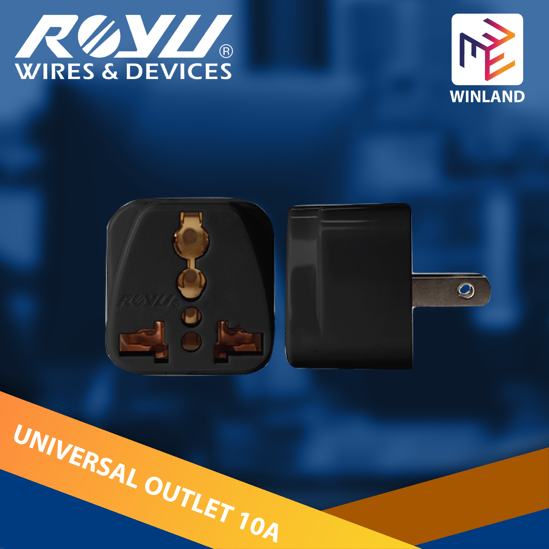 Royu by Winland Universal Adaptor Adapter Outlet Plug 10A REDPL105 AC ...