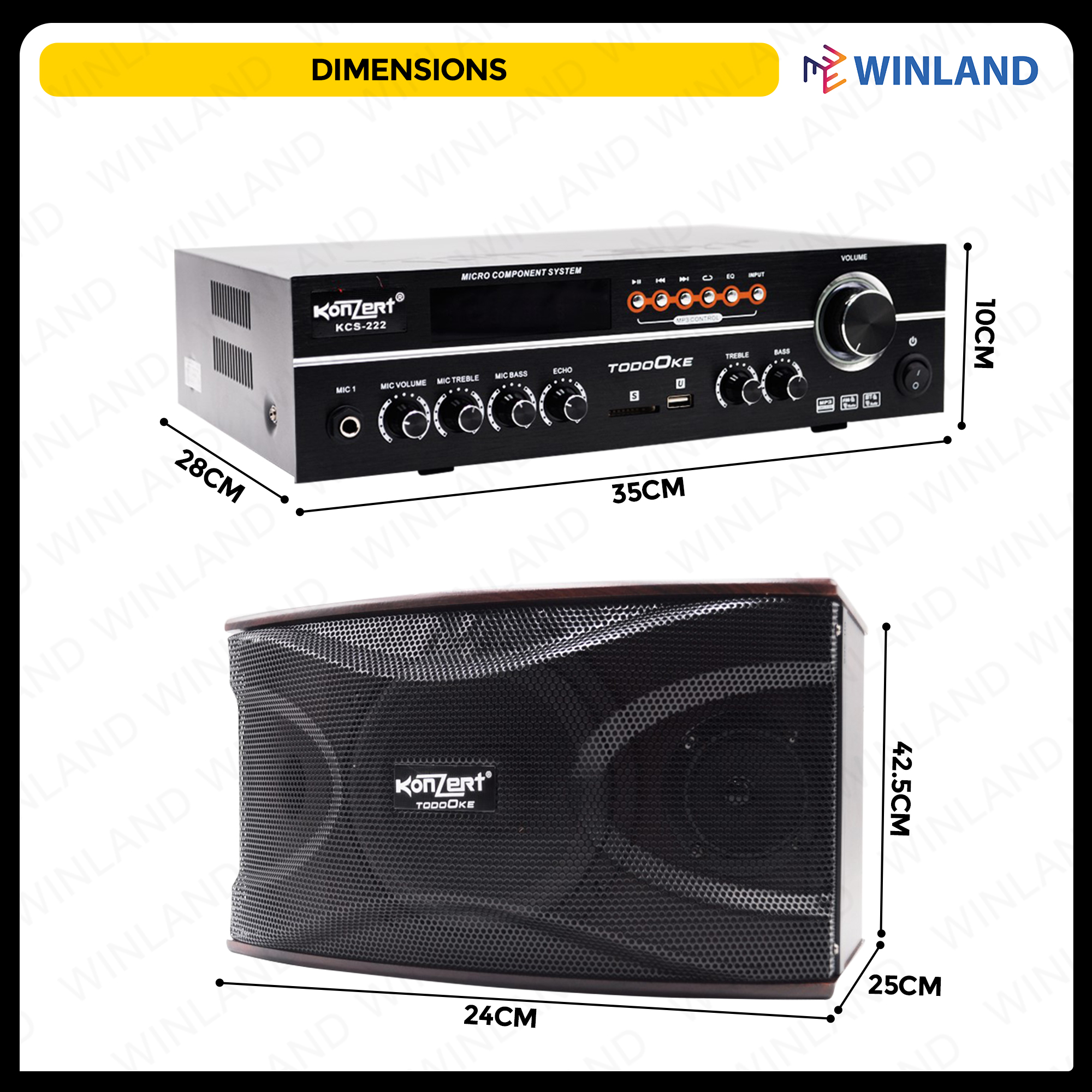 Konzert by Winland Micro Component System with USB & SD, FM Radio ...