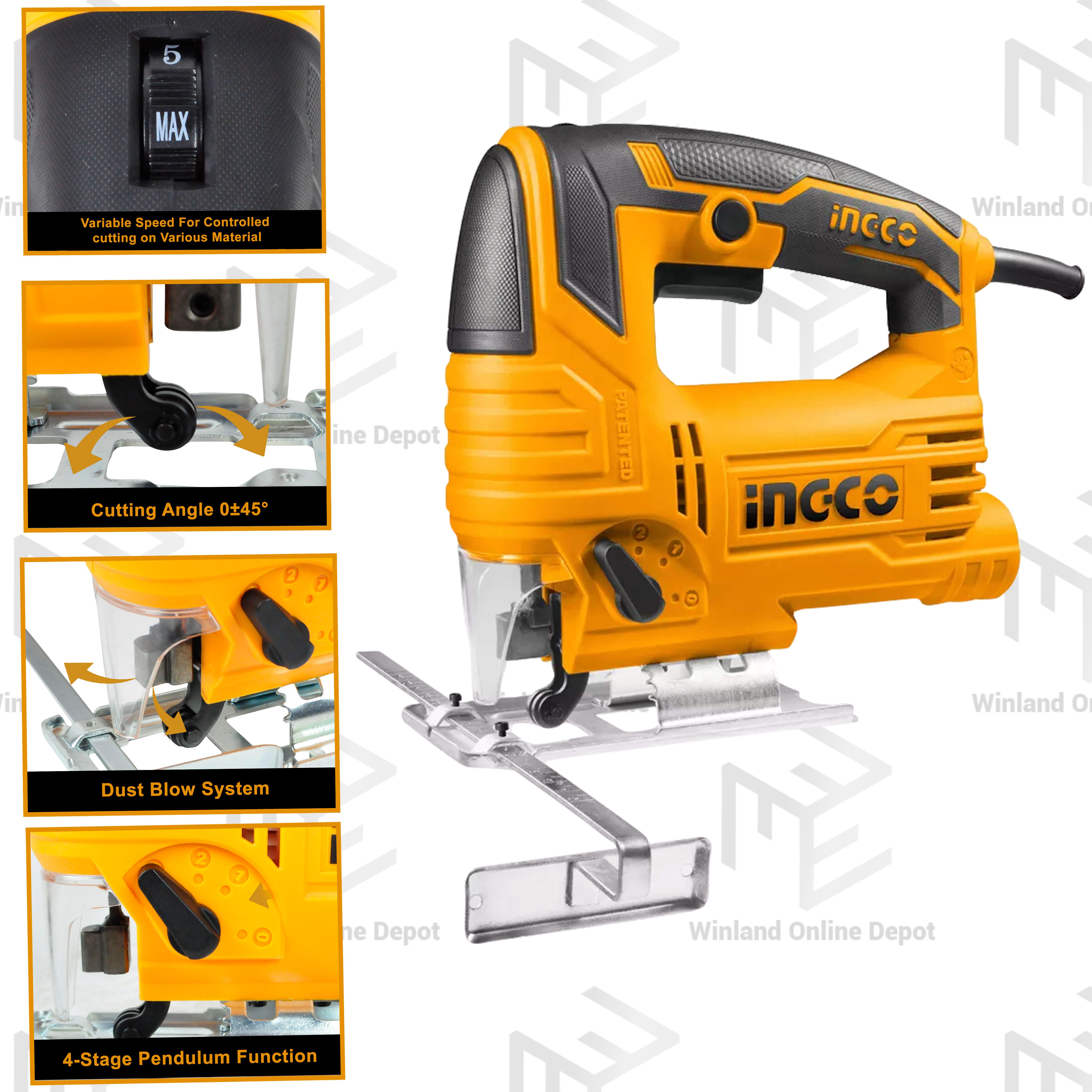 Ingco by Winland Jigsaw 570 Watts 4 step pendulum function with FREE ...