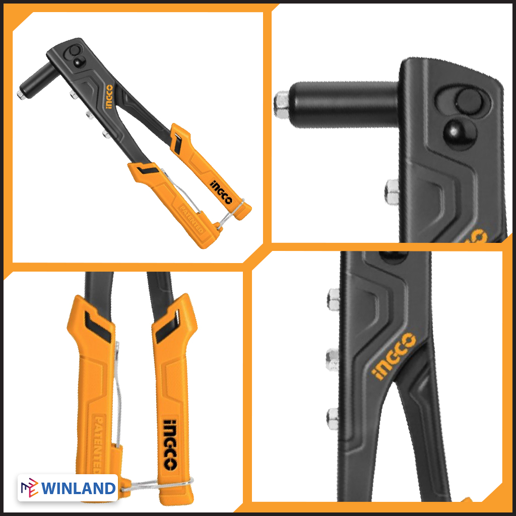 Ingco by Winland Heavy Duty Hand Riveter 270mm Rivet Gun (10.5") HRS108 ...