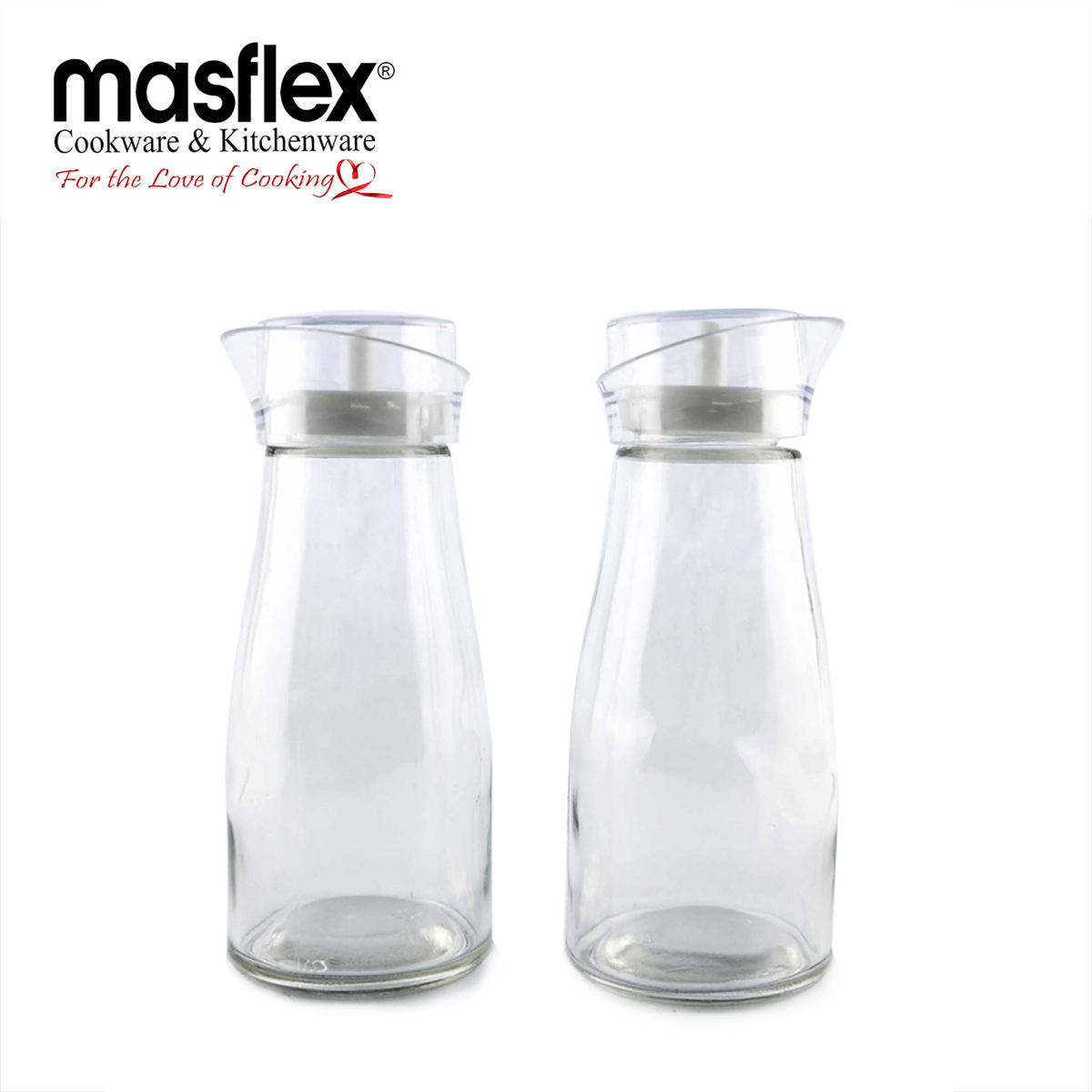 Masflex by Winland 320mL 2 Piece Glass Condiments Soy Sauce Vinegar ...