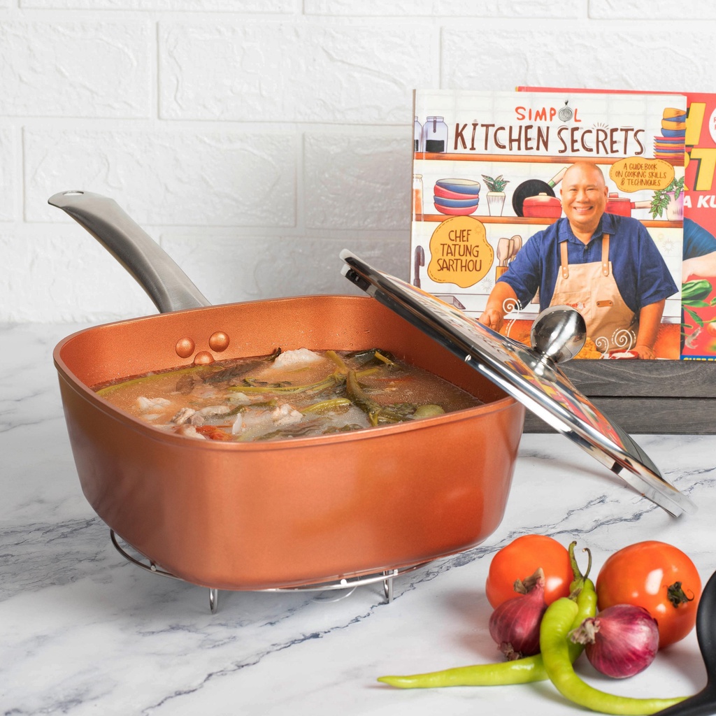 Masflex by Winland Forged Copper Non Stick Induction Cooker Square ...