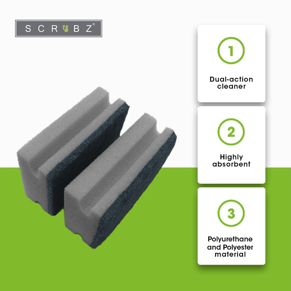 SCRUBZ by Winland Premium 2 in 1 Cleaning Sponge Set of 6 Polyester ...