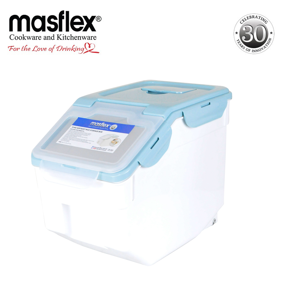 Masflex by Winland Rice Storage Container 10kg Airtight Rice Sealed Box ...