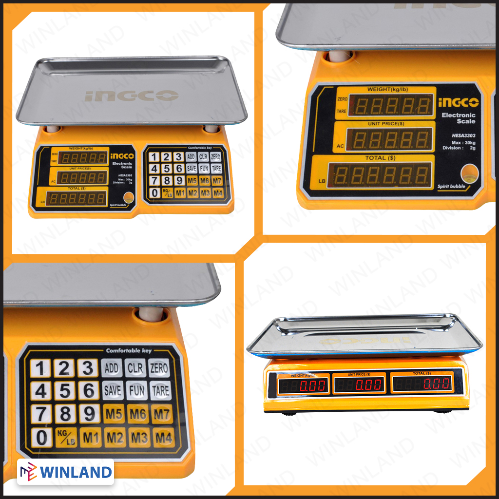 Ingco by Winland RECHARGEABLE Electronic Digital Weighing Kitchen Weigh ...