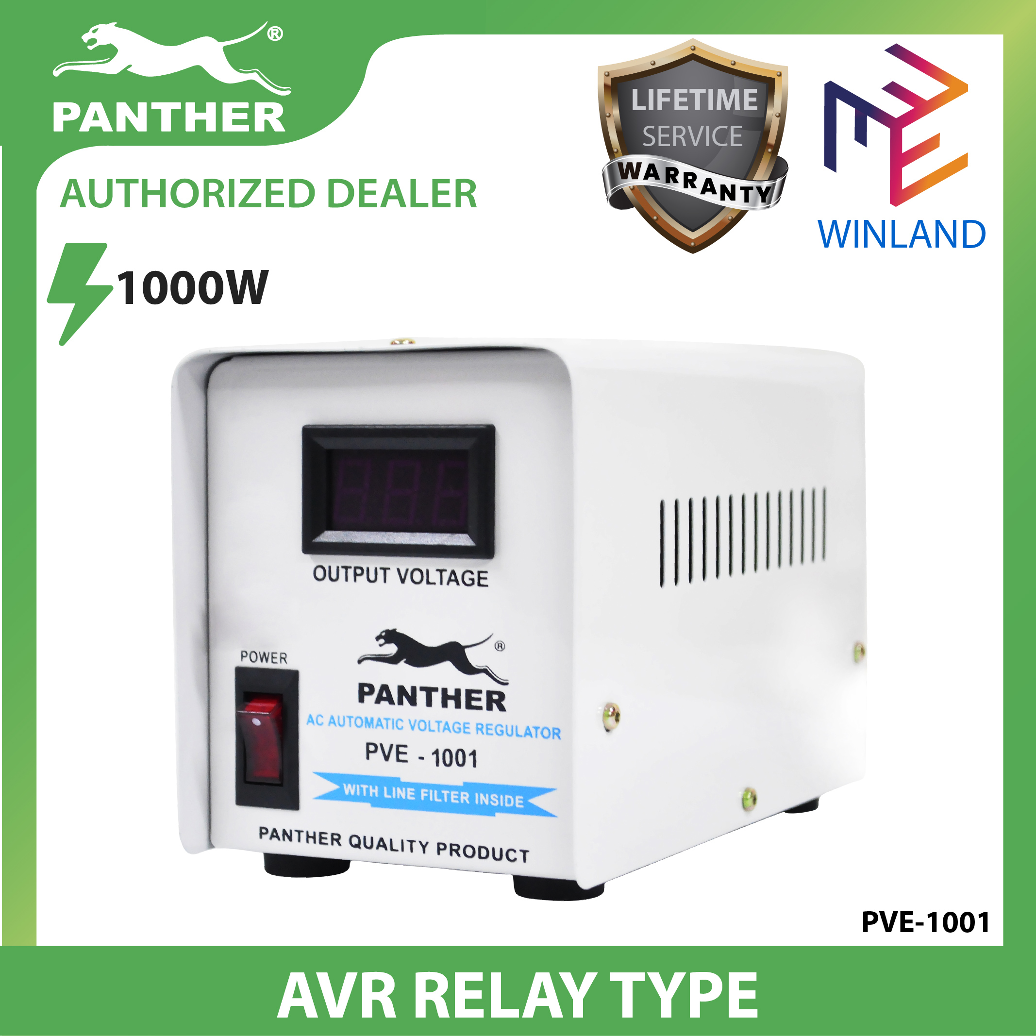 PANTHER by Winland PVE-1001 AVR Relay Type, 220V AC Output, Automatic ...
