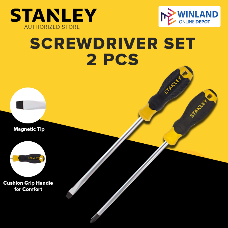 Stanley by Winland 2pcs C/G Screw driver Set Screwdriver STMT66670 ...