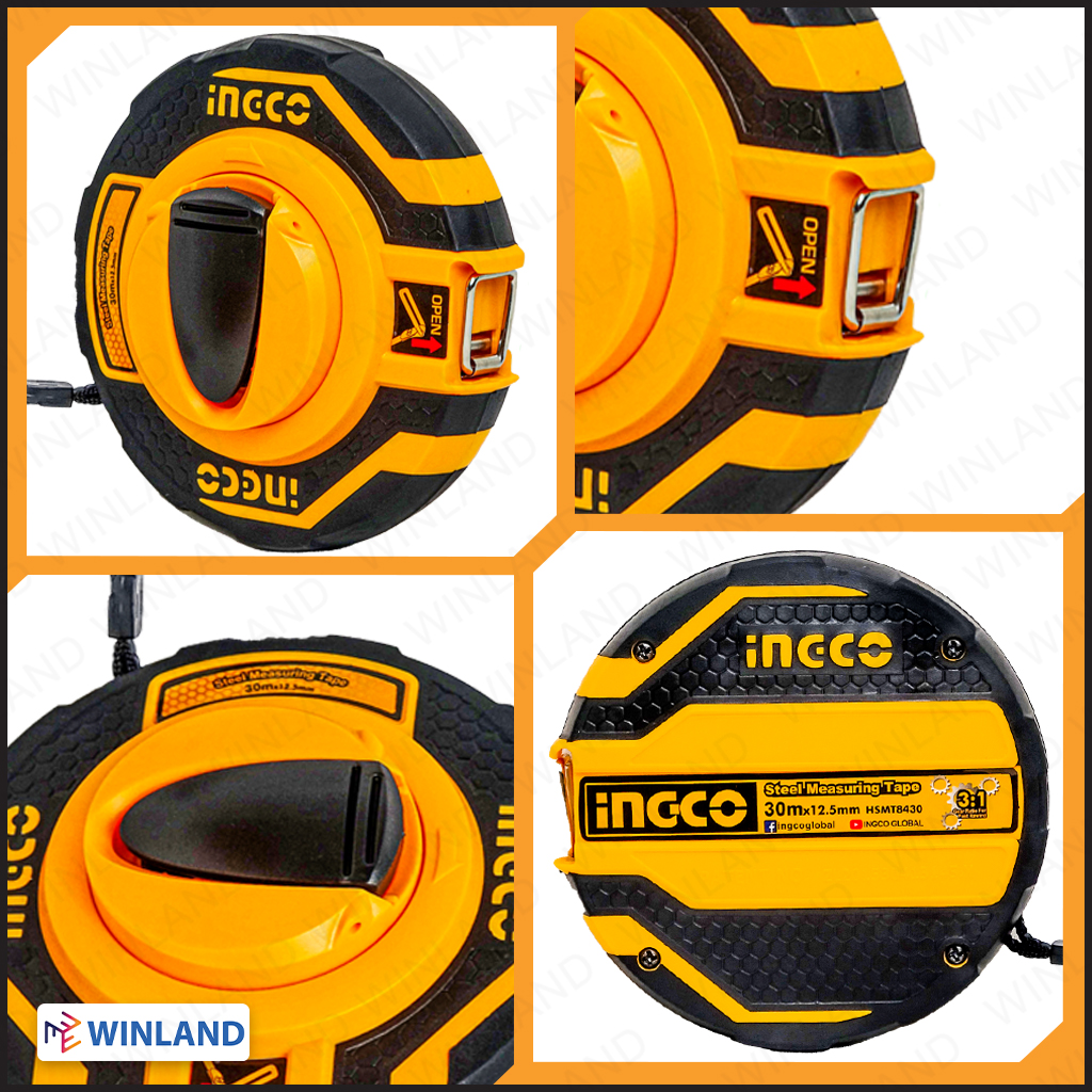 Ingco by Winland Fast Rewind Steel Measuring Tape with Comfortable ...