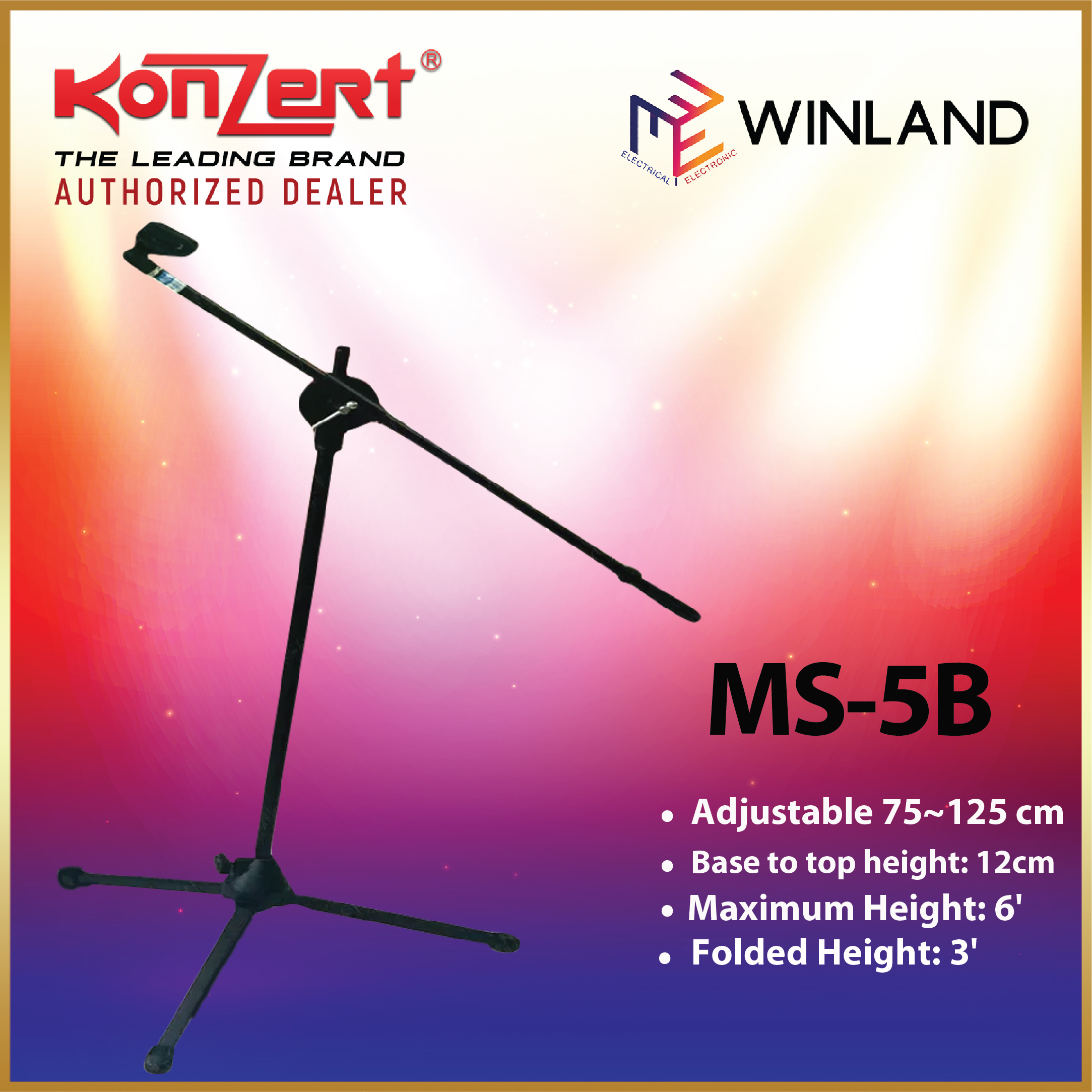 Konzert by Winland Microphone Tripod with Boom Stand MS-5B | Lazada PH