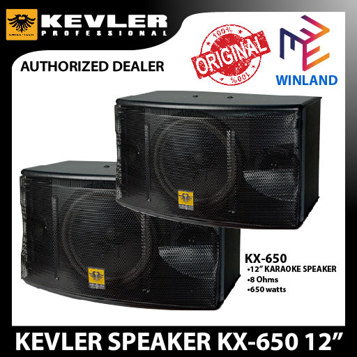 Kevler by Winland KX-650 3-Way Passive Professional Karaoke Speaker 12 inch 650w each (2)pieces ...
