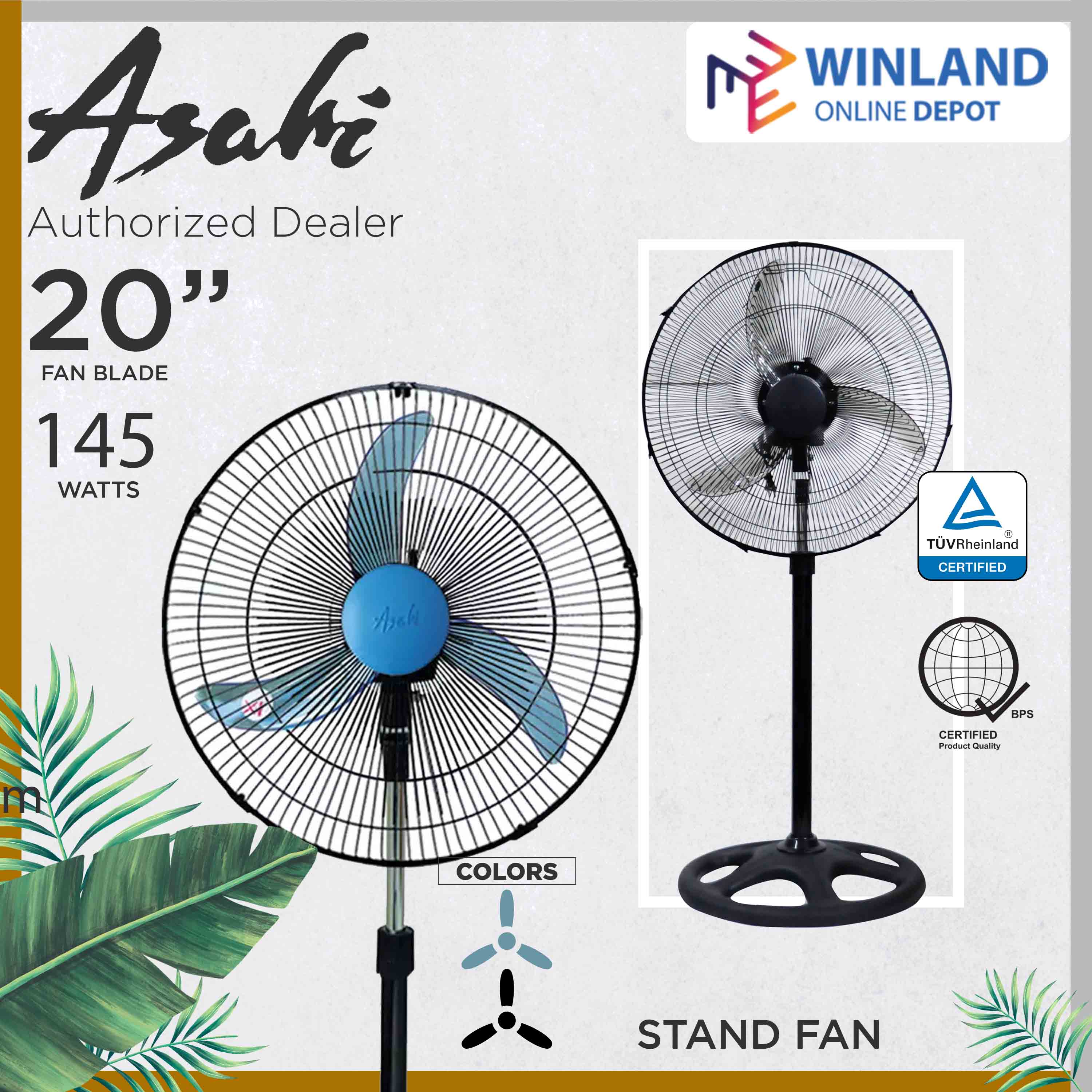 ASAHI by Winland 20inch Super Power Stand Fan | Asahi Electric Fan PF ...