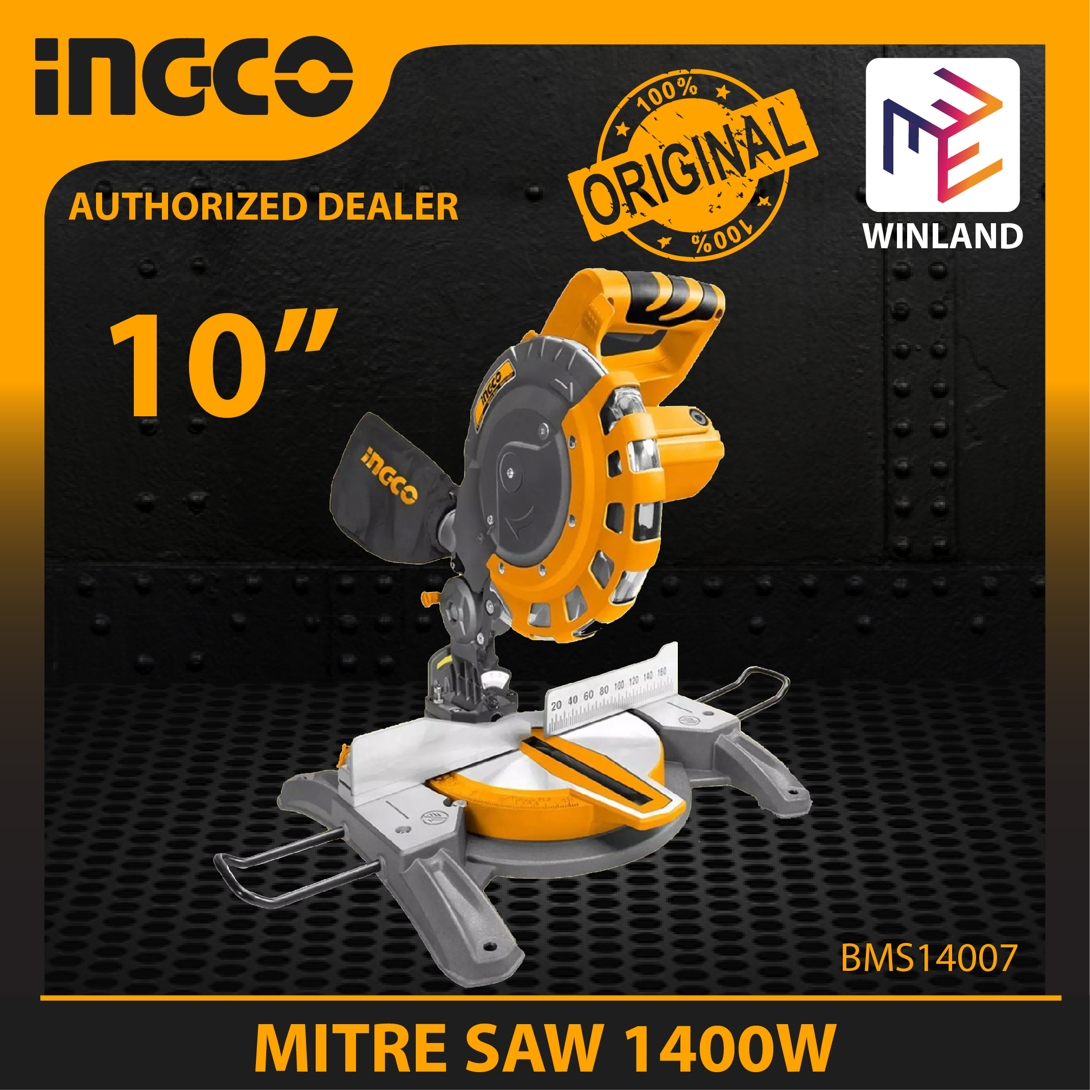 Ingco by Winland 8" Miter Saw Mitre Saw 1400W BMS14007 w/ FREE Impact Drill ING-PT | Lazada PH