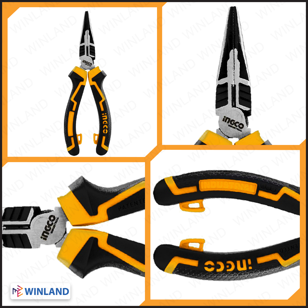 INGCO by Winland High Leverage Long Nose Pliers Tool 6" HHLNP28160 ING ...