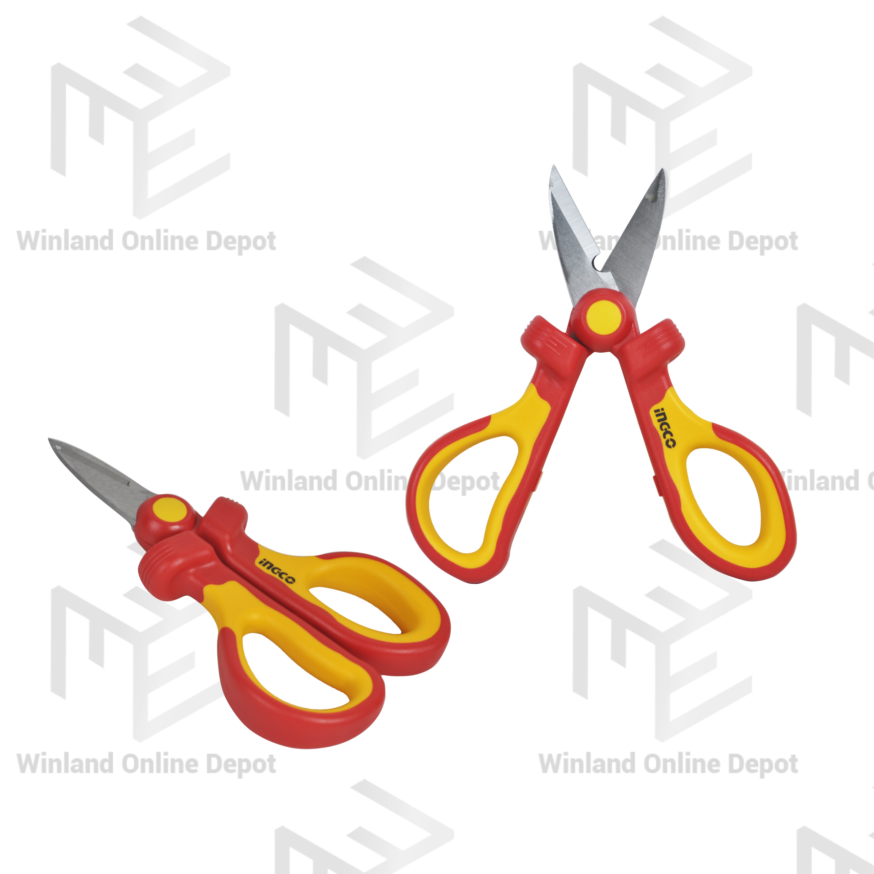 Ingco by Winland Insulated 1000V Scissors with Stainless Steel Blade ...