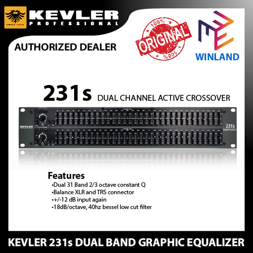 Kevler by Winland 231s Dual 31 Band Graphic Equalizer with Four Segment LED Ladders 231 s ...