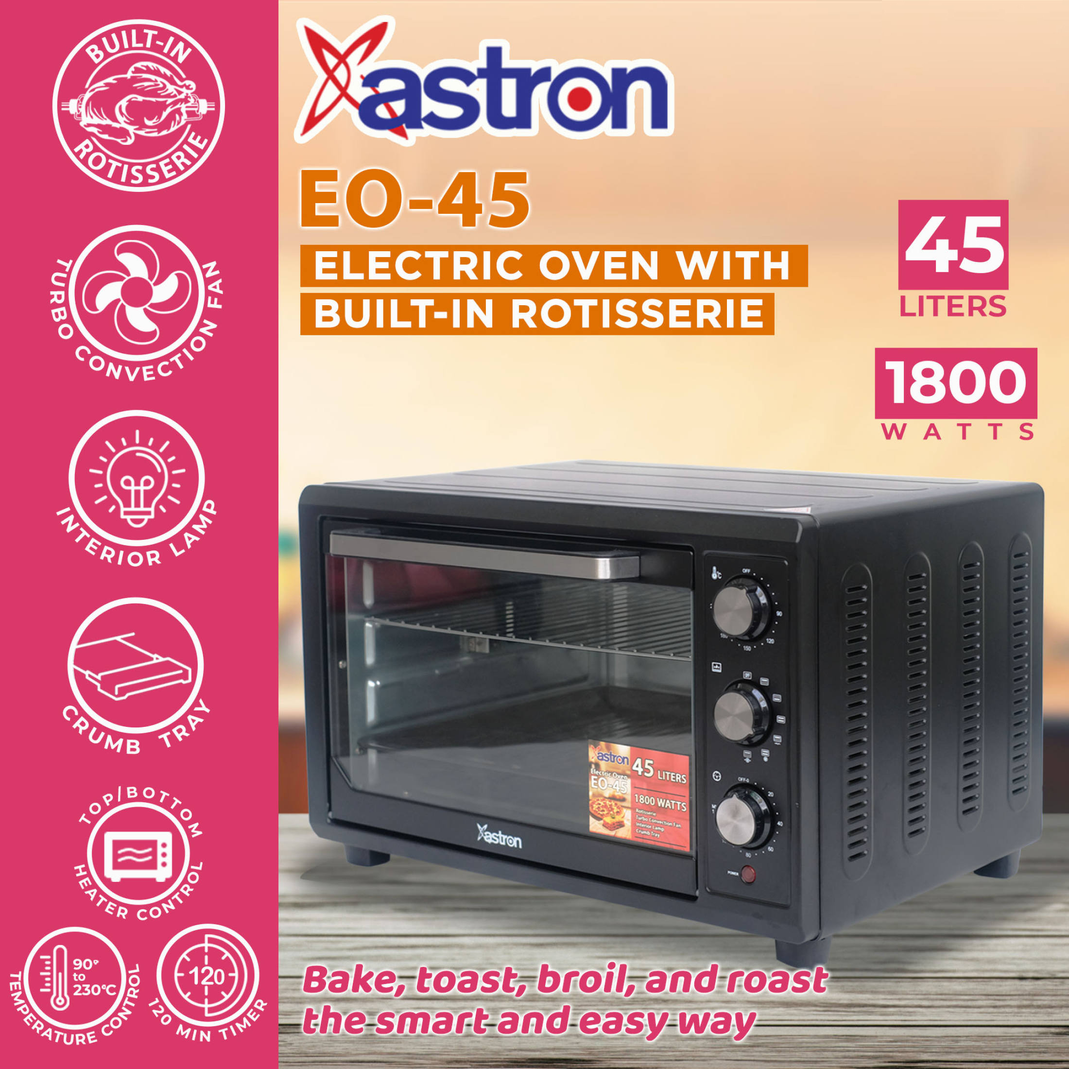 ASTRON by Winland Electric Convection Oven with Build-In Rotisserie and ...