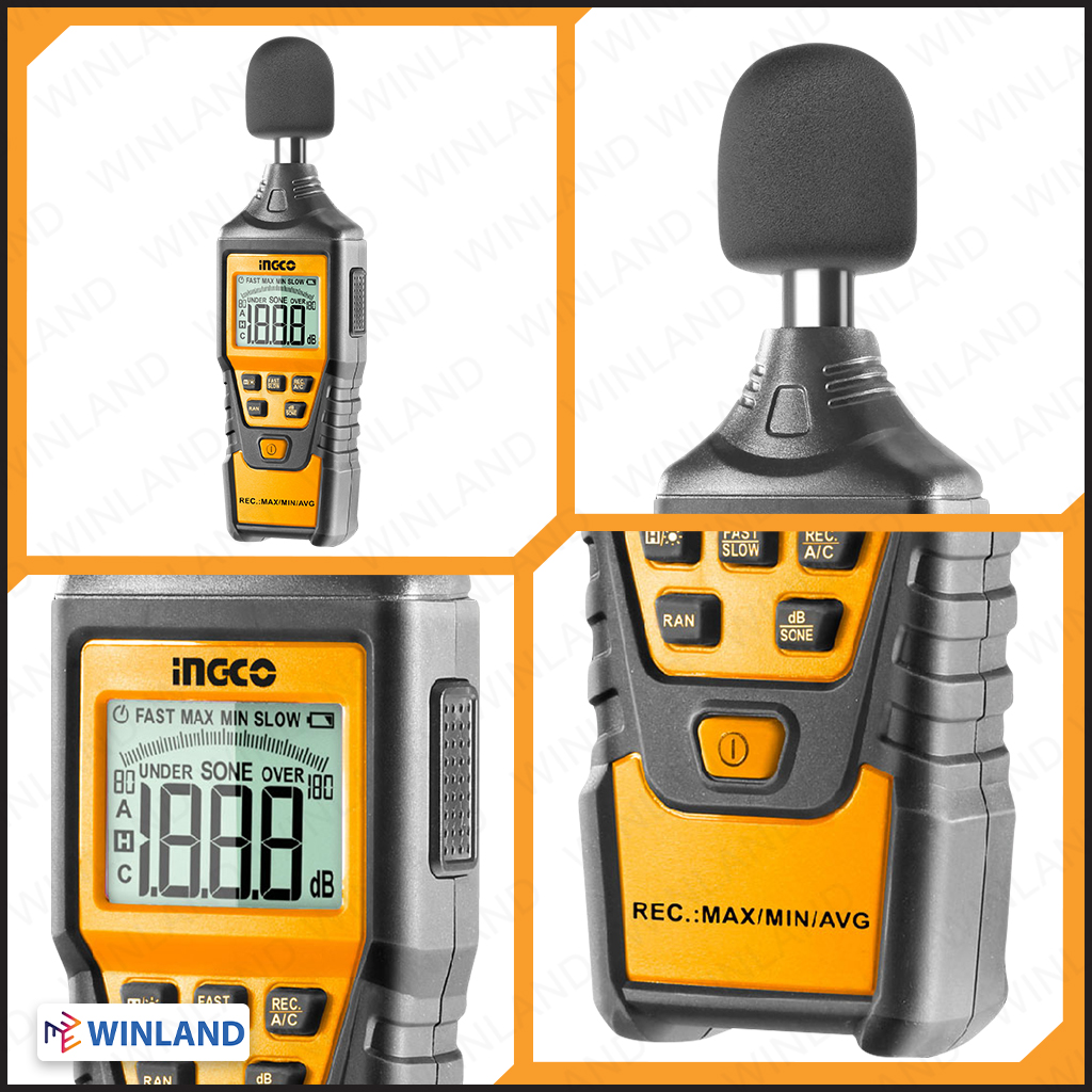 INGCO by Winland Digital Sound Level Meter 30-130dB HETSL01 ING-PT ...