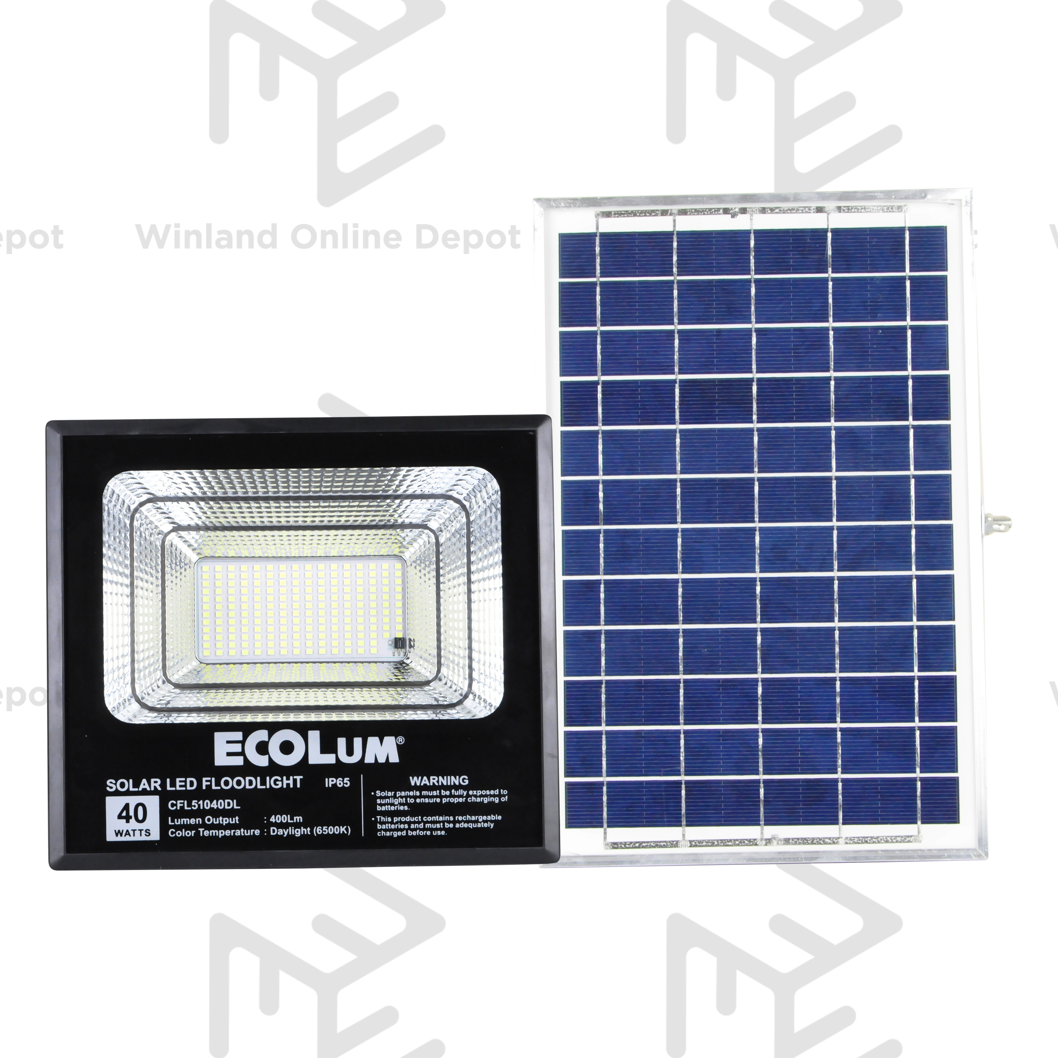 Firefly by Winland ECOLUM Solar Led Floodlight Flood light 40W / 400 ...