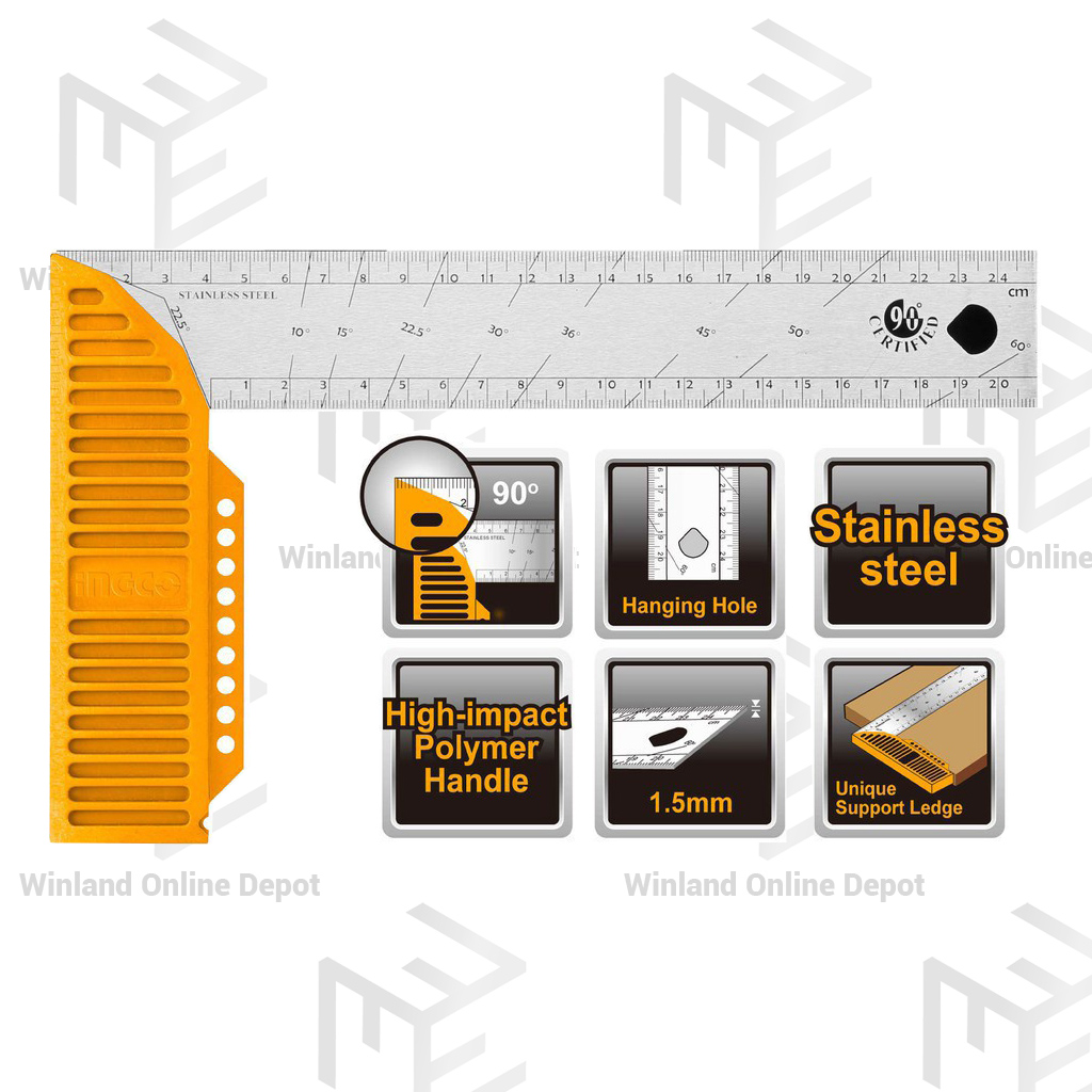 Ingco by Winland Angle Square 12" (300mm) HAS123002 ING-HT | Lazada PH