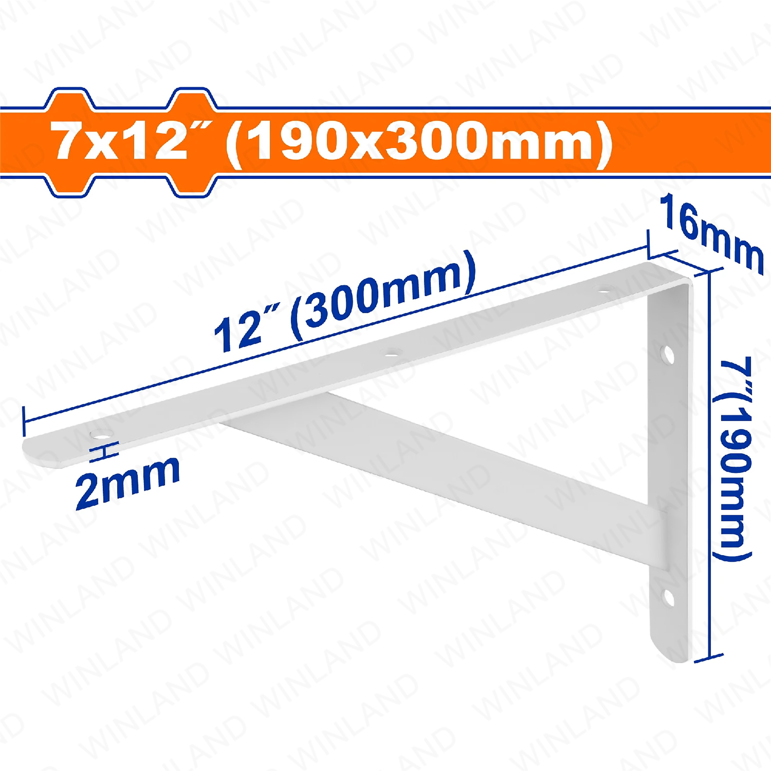 Wadfow by Winland 2mm Thickness Reinforced Shelf Support Brackets with ...
