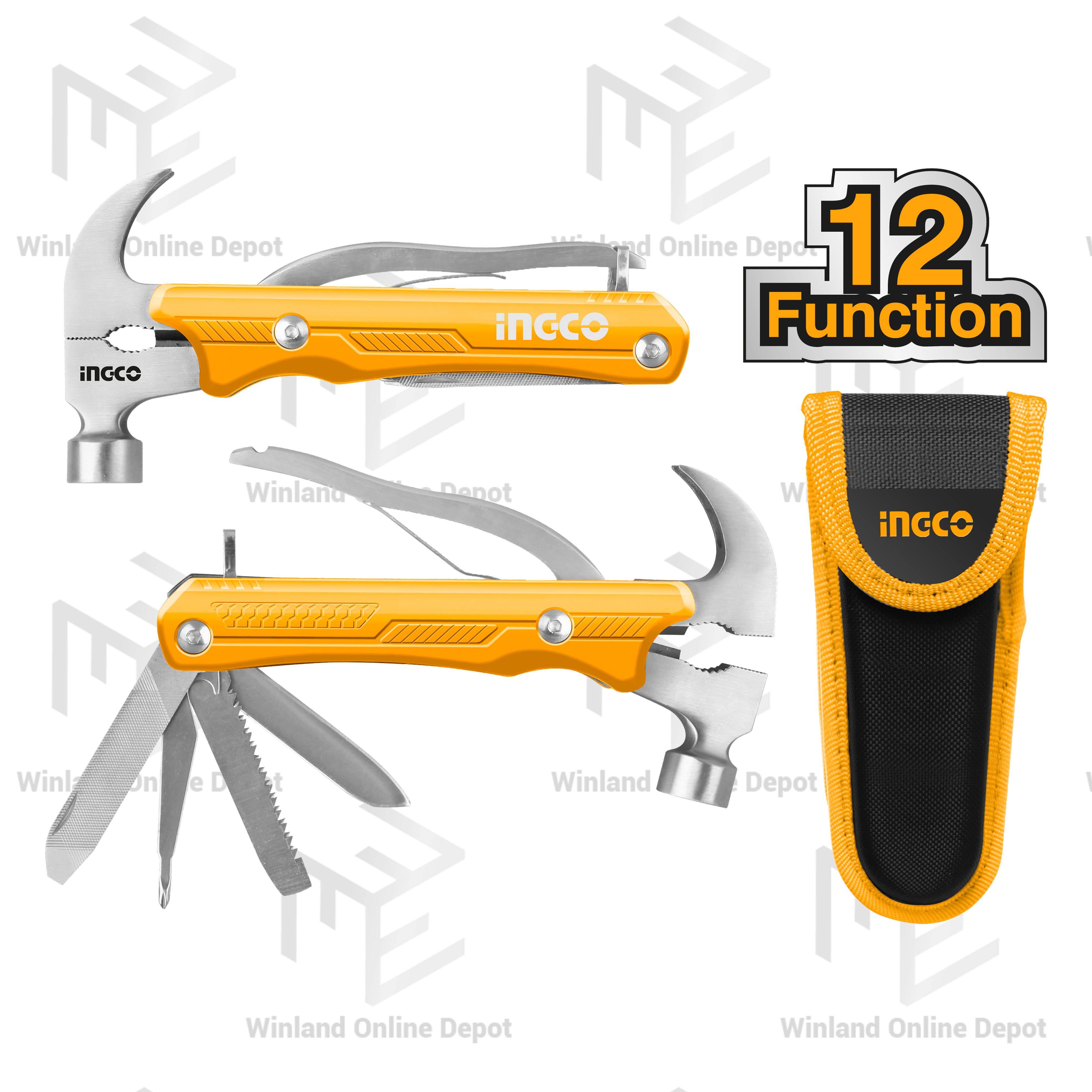 INGCO by Winland Multi-Function Hammer Tool Set Pliers Screwdriver ...