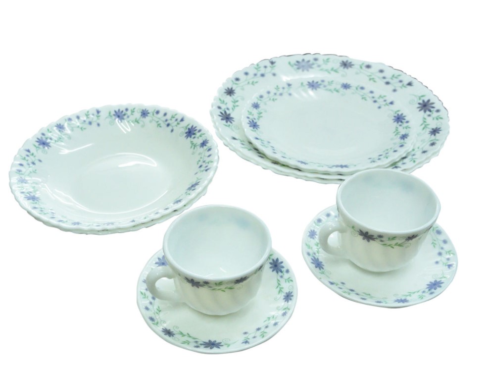 Masflex by Winland 10 Piece Opal Dinnerware Plates Set-Lavender ...