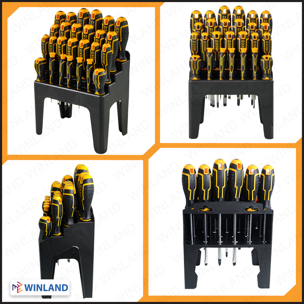 Ingco by Winland 26pcs Screwdriver Tools Screw Driver Set HKSD2628 ING ...