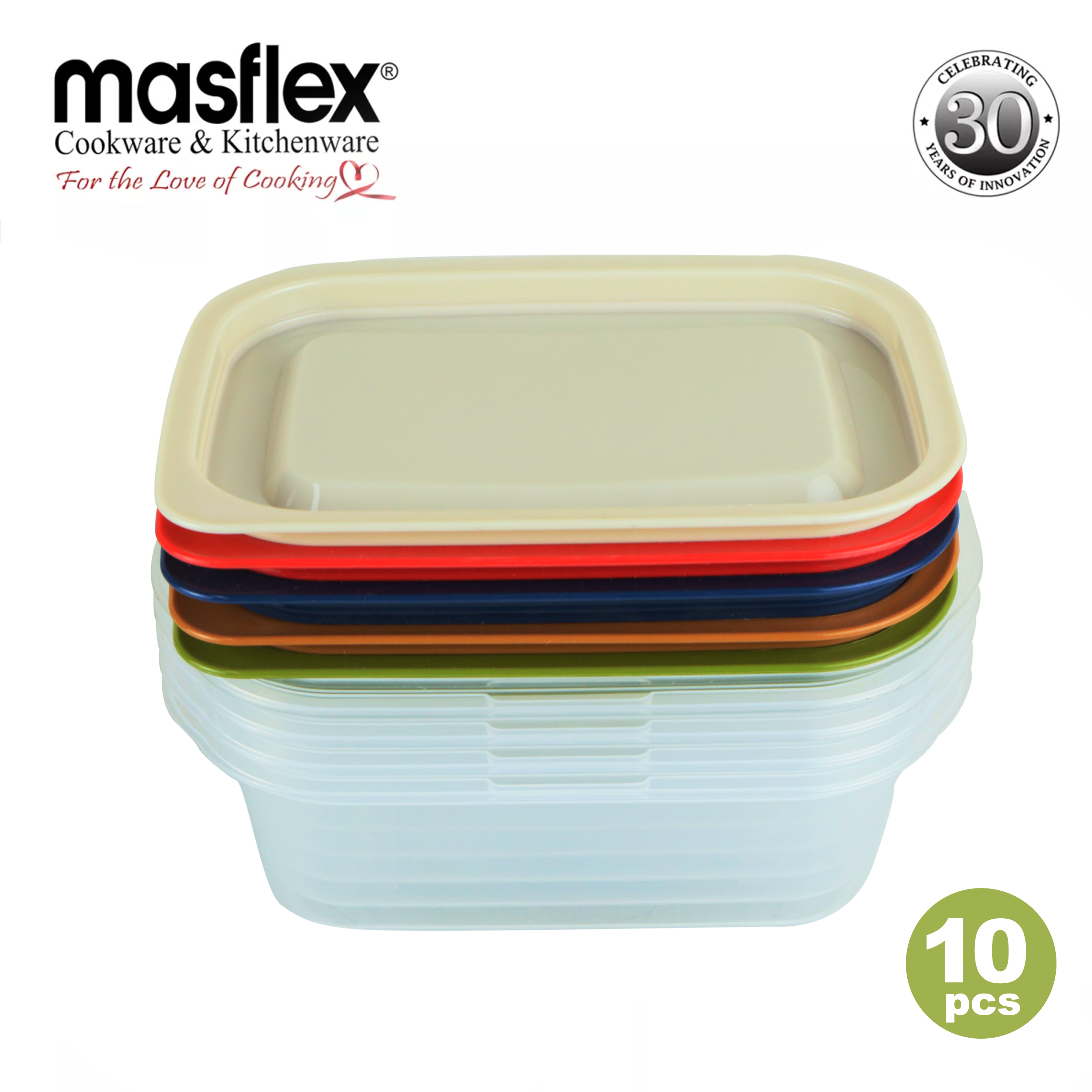 Masflex by Winland Rectangular Type Vivid Food Storage/Container 10 ...